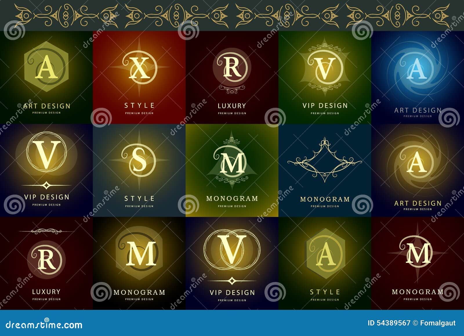 Monogram Design Elements, Graceful Template Stock Vector - Illustration ...