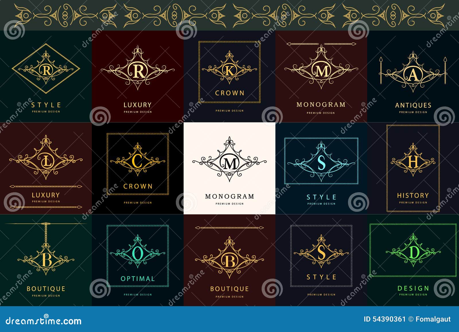 Monogram Design Elements, Graceful Template Stock Vector - Illustration ...