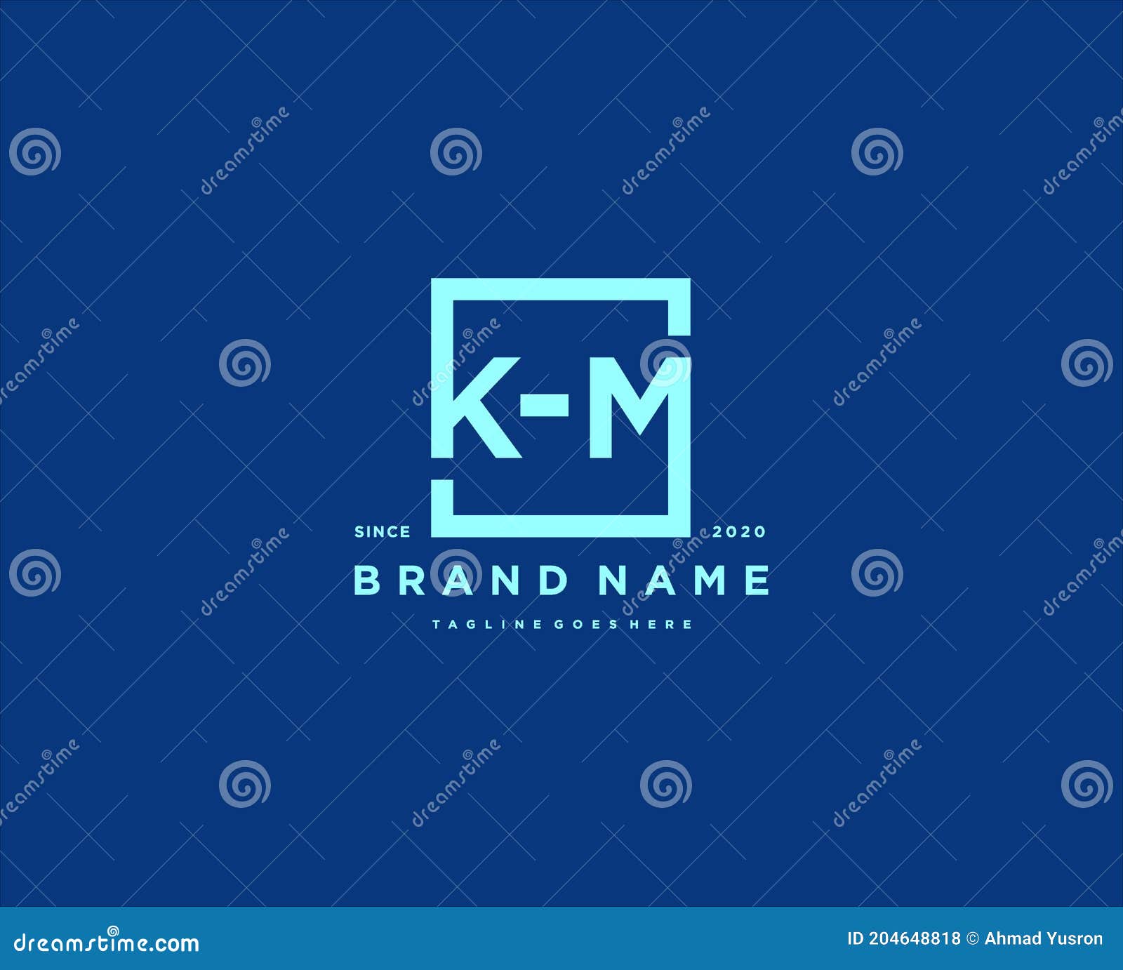 Monogram Design Elements, Initial Letter K M Elegant Line Art Logo ...