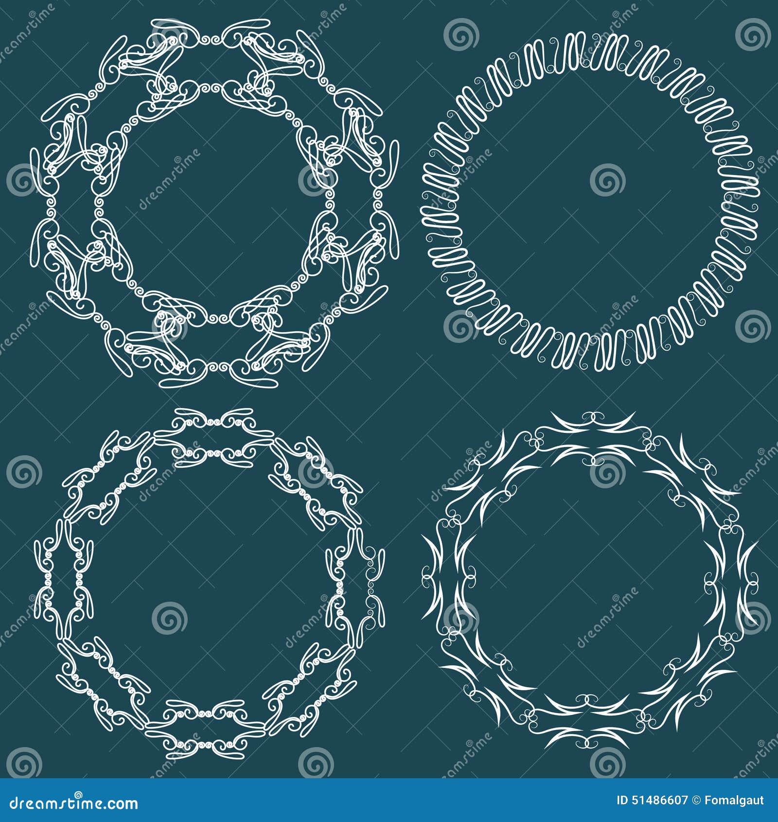 Monogram Design Elements, Thin Line - Vector Set. Vector Illustration ...