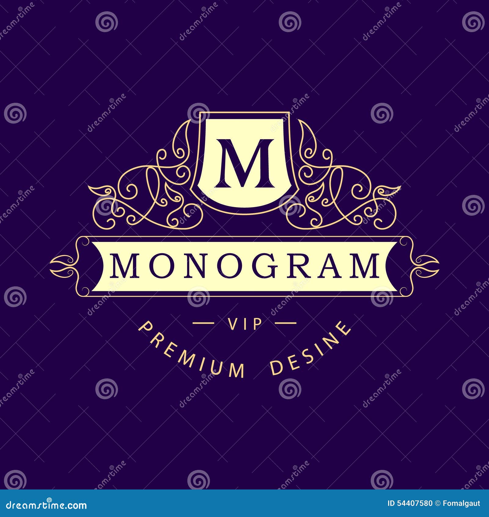 Monogram design elements stock vector. Illustration of antique - 54407580