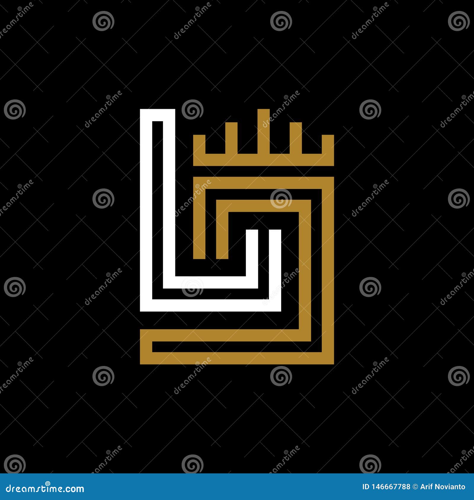 Monogram Design Initials LJ Stock Illustration - Illustration of ...