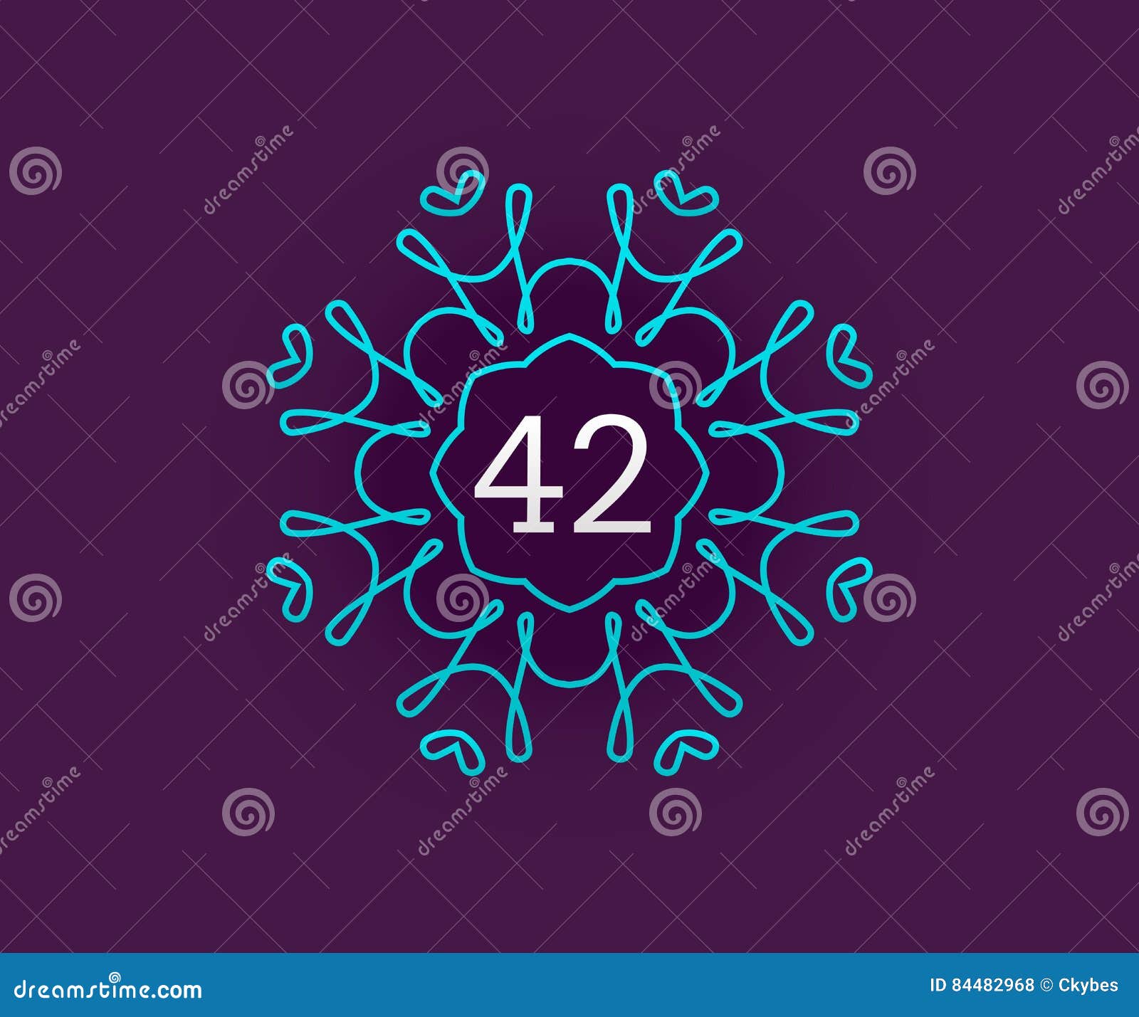 Monogram Design Template with Number in Vector. Premium Elegant Stock ...