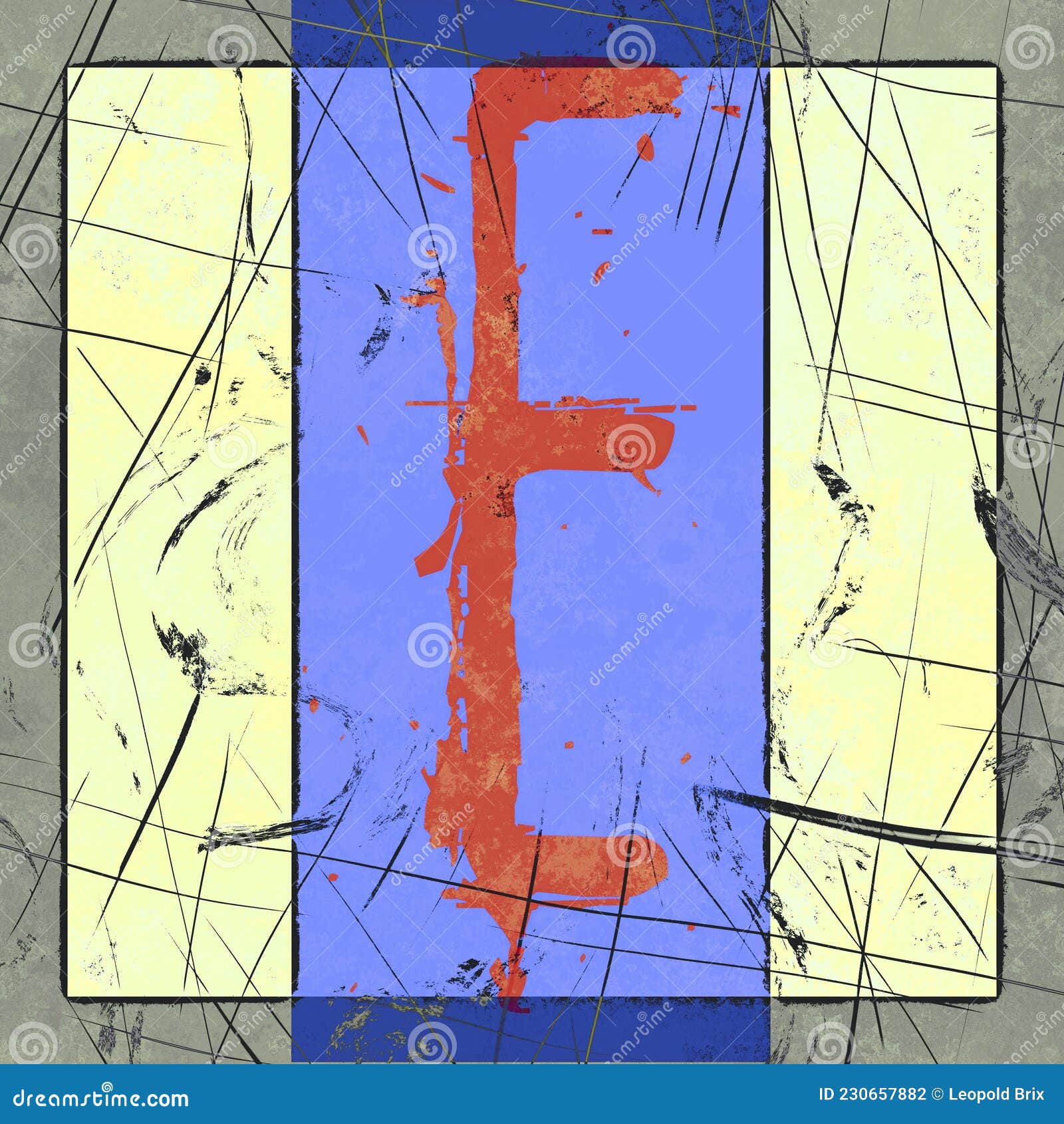 Monogram E grunge poster stock illustration. Illustration of monogram ...