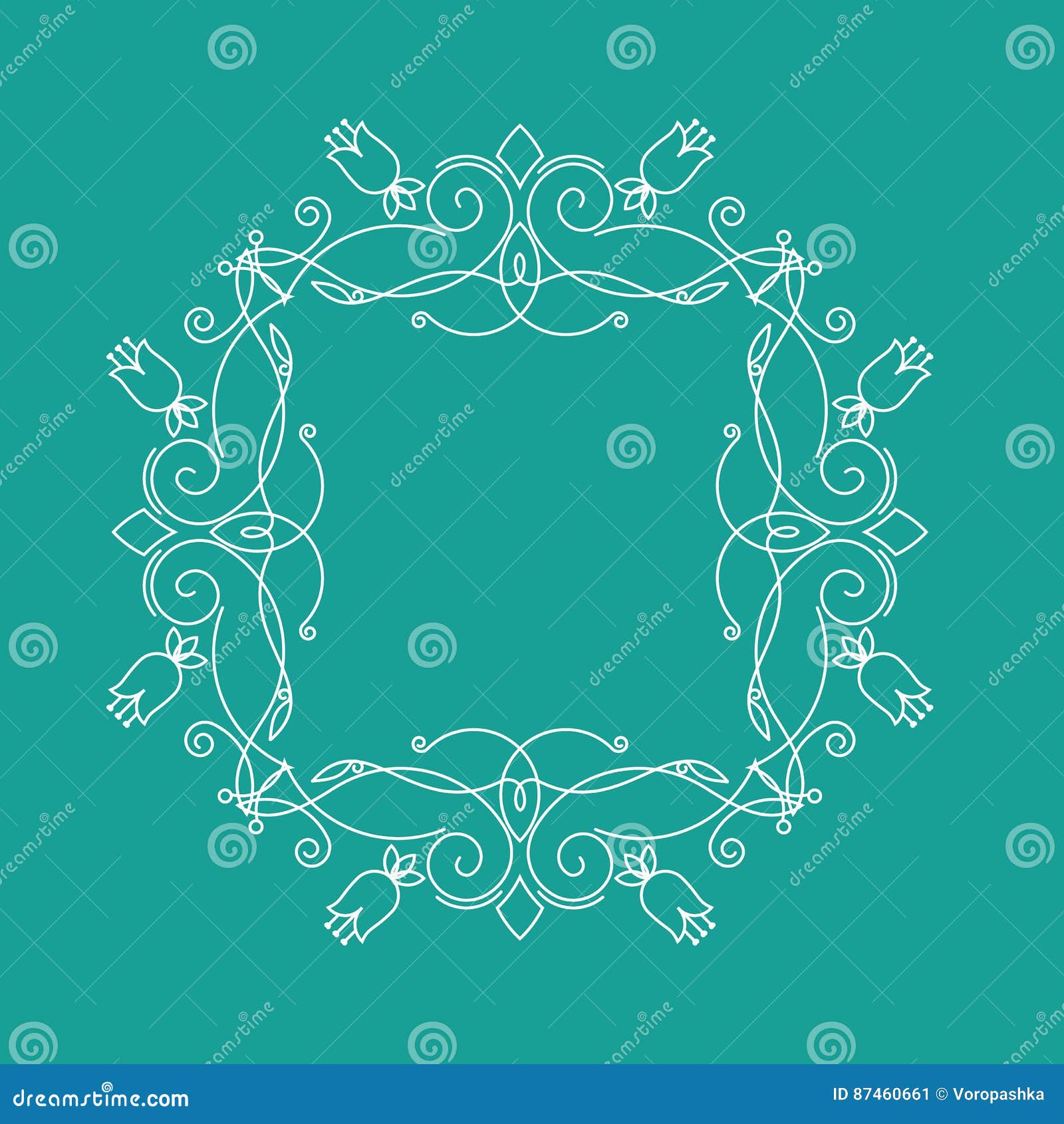 Monogram frame stock vector. Illustration of cute, design - 87460661