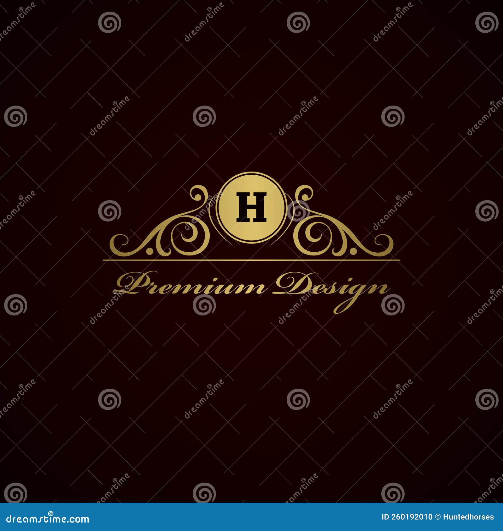 Monogram stock vector. Illustration of boutique, sign - 260192010