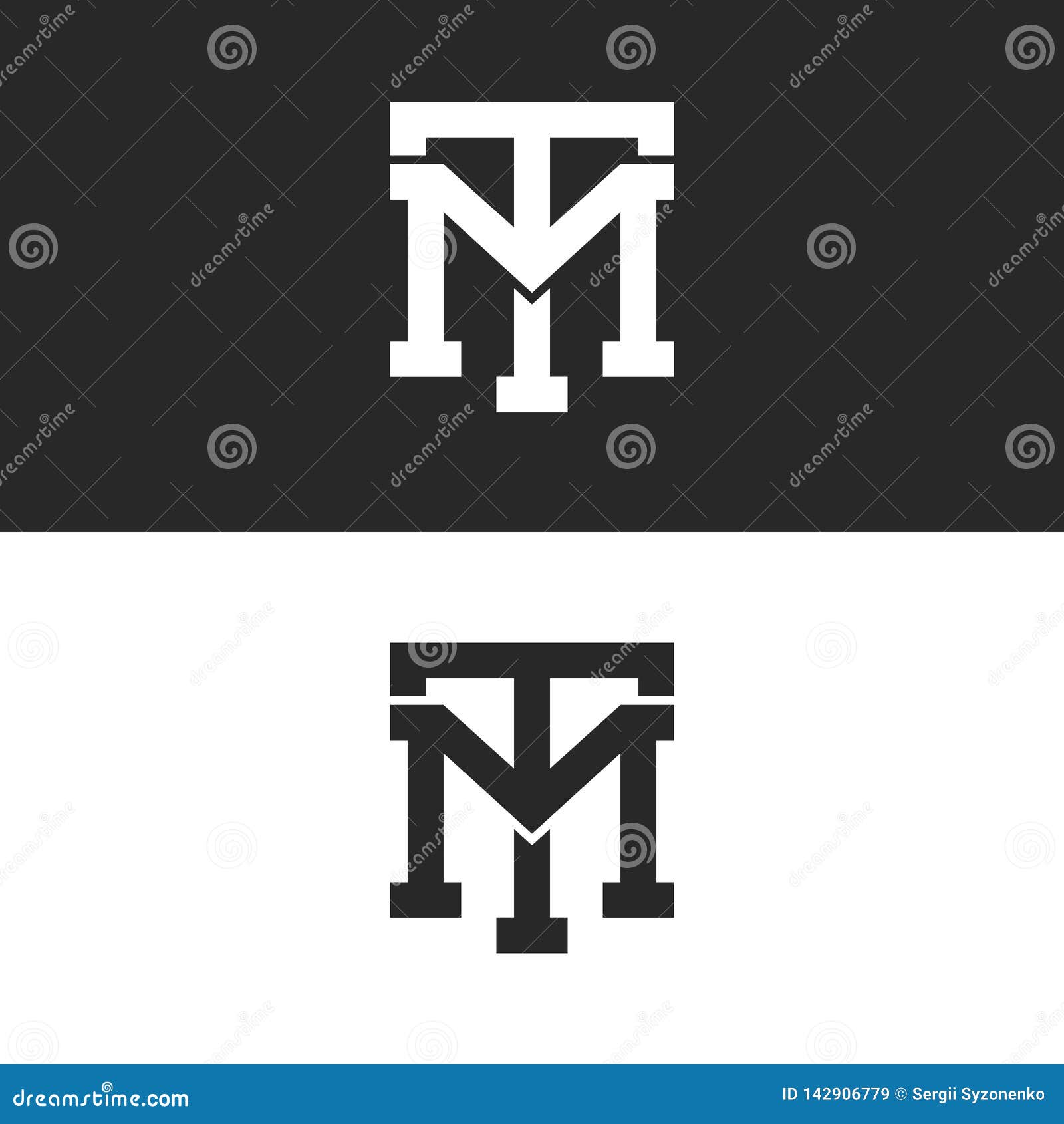 Monogram Hipster Initials TM Logo Letters Set, Overlapping Two Bold ... Monogram Hipster Initials TM Logo Letters Set, Overlapping Two Bold ...