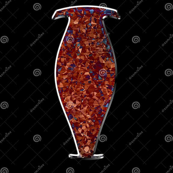 Monogram I Coloured Spangle Stock Illustration - Illustration of ...