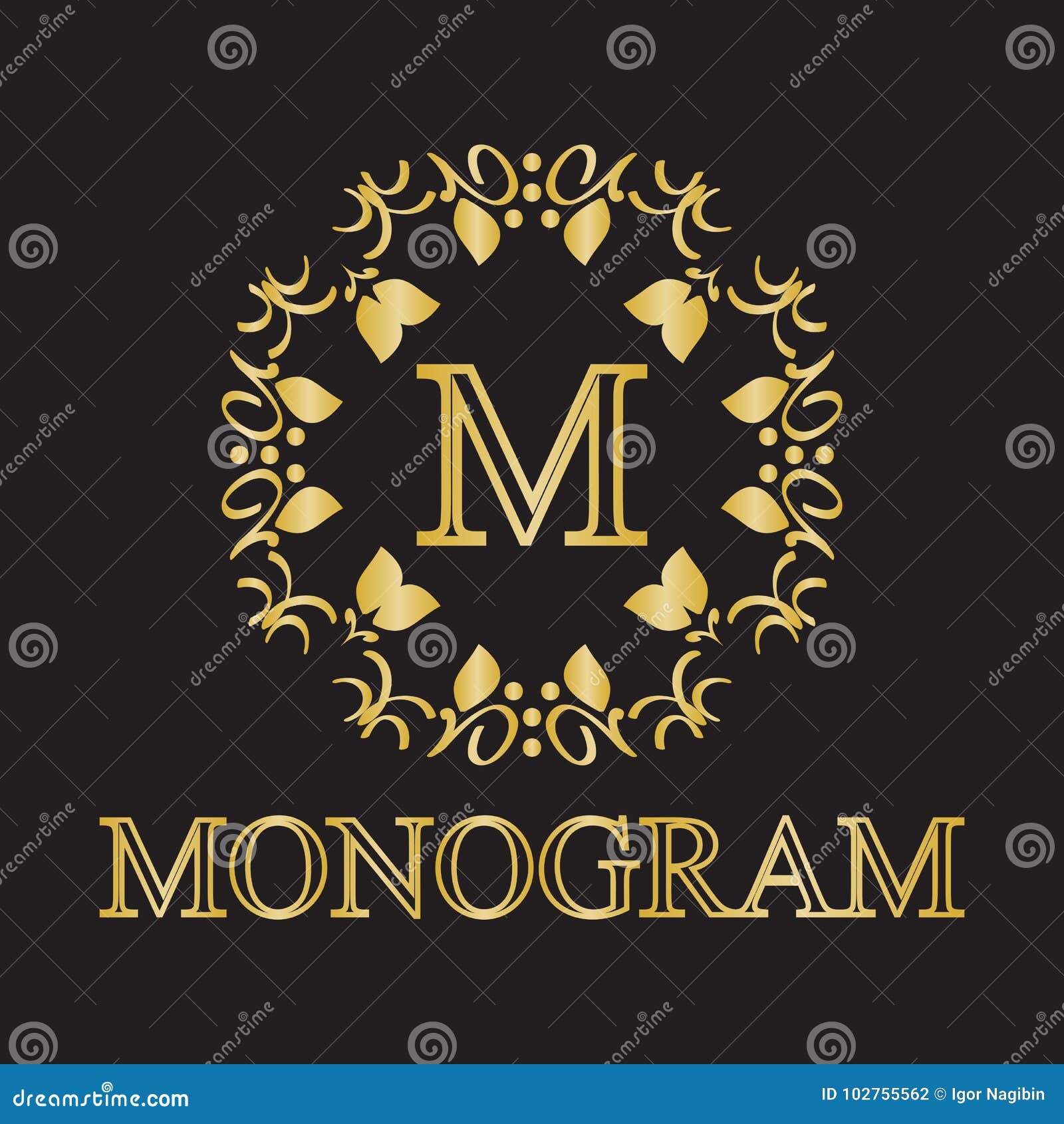 Monogram icon stock illustration. Illustration of element - 102755562