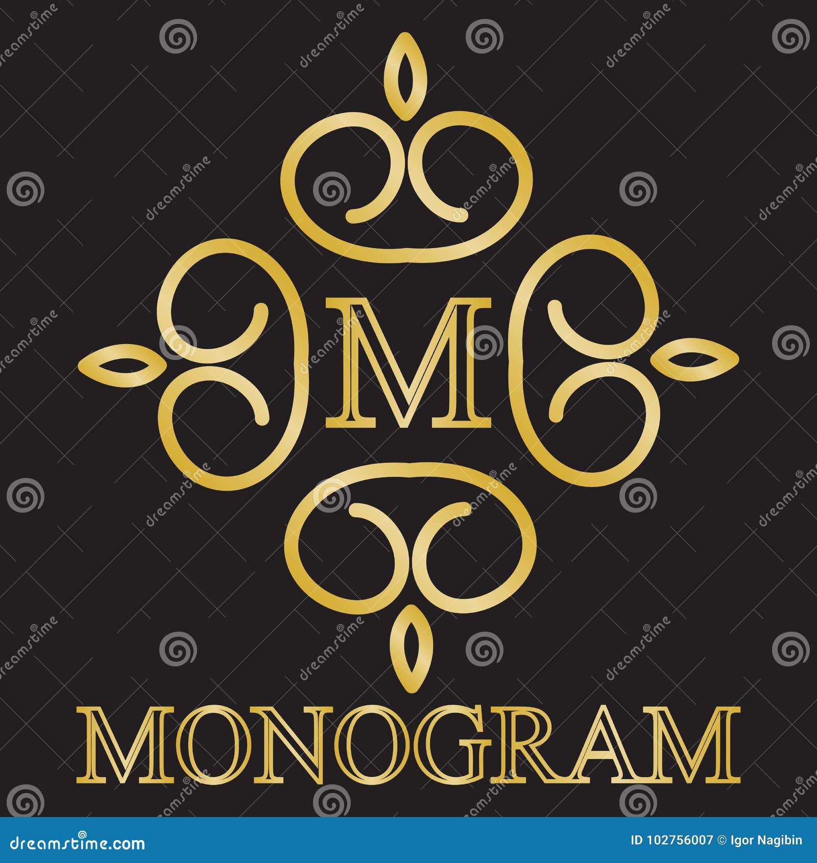 Monogram icon stock vector. Illustration of icon, feminine - 102756007