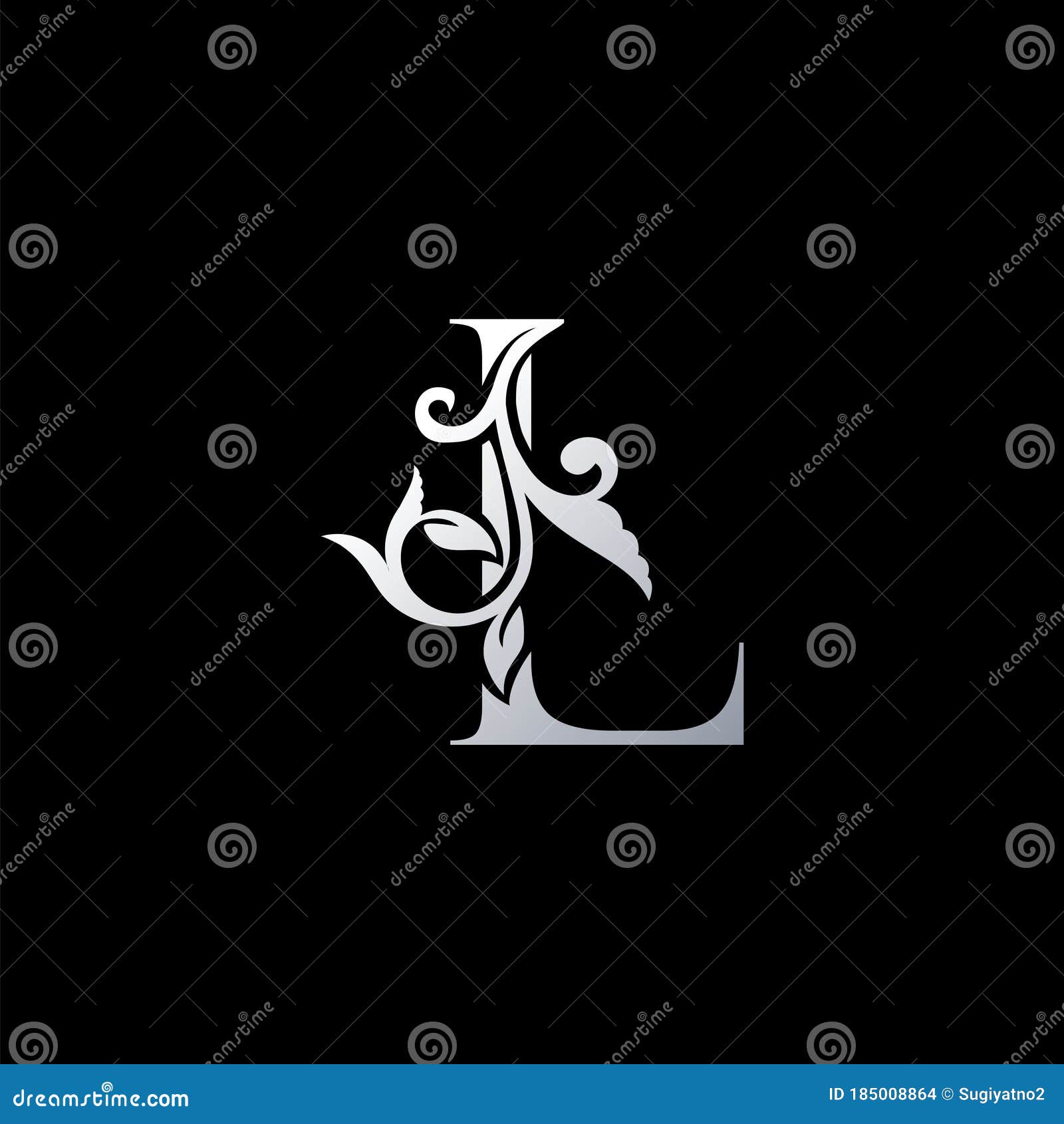 Ornate Initial Letter L Luxury Logo Icon, Vintage L Letter Logo Design ...