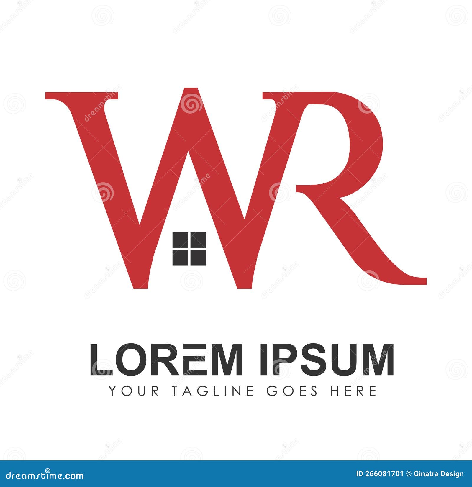 Monogram Initial Letters Vector Logo WR Stock Vector - Illustration of ...