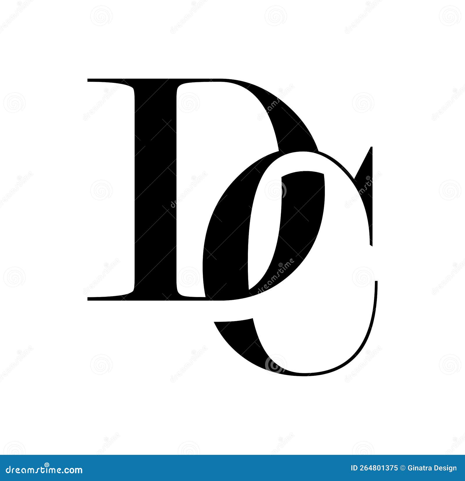 Monogram Initial Logo Letter DC Stock Vector - Illustration of abstract ...