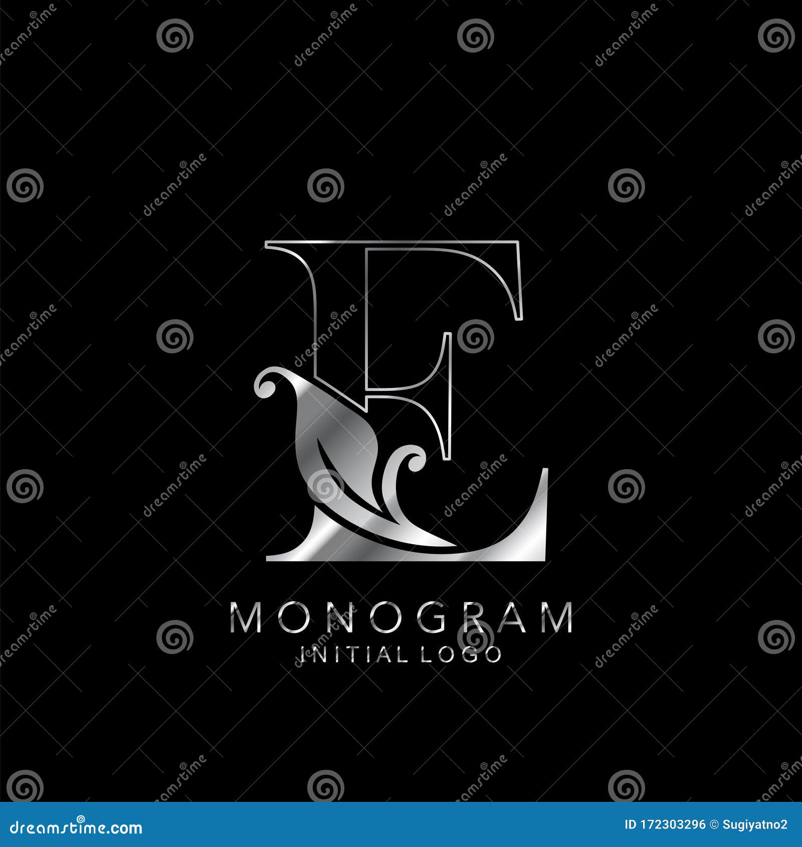 Monogram Initial Logo Letter E Floral Vector Design Stock Vector ...