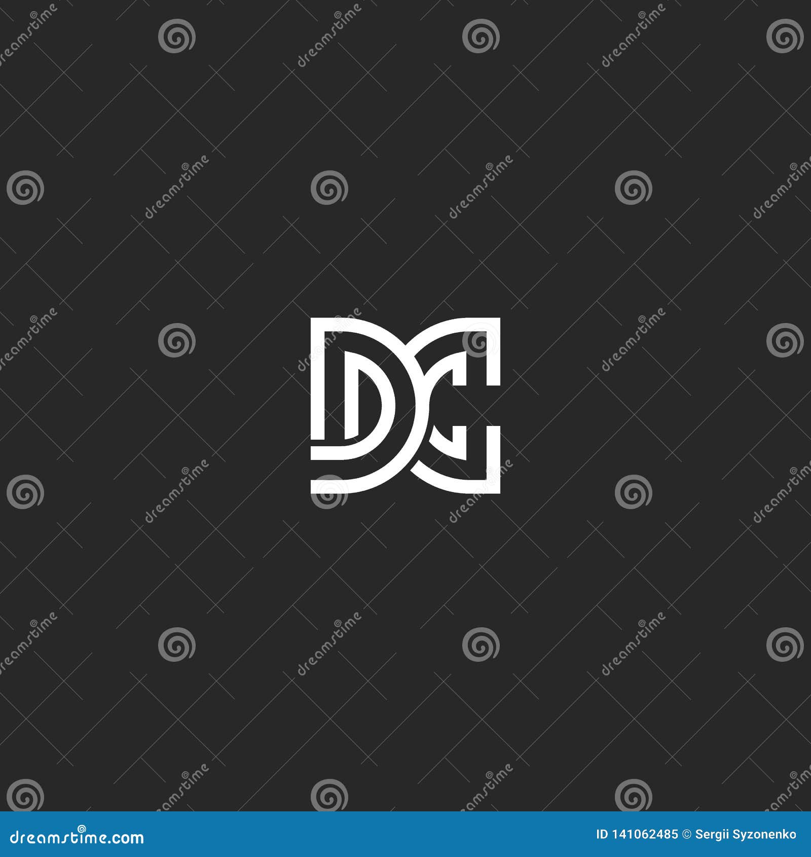 Monogram Initials DC or CD Logo Letters Minimalist Style, Creative ...