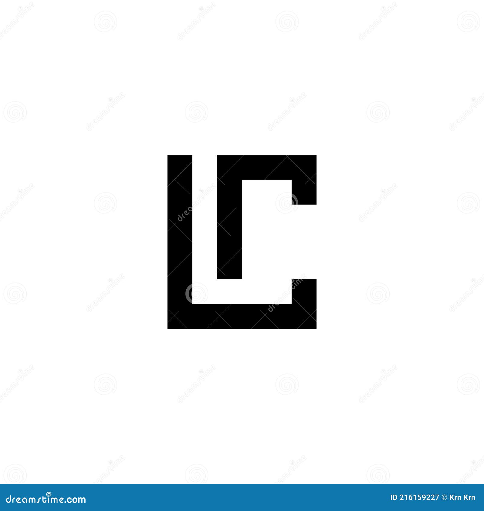 Monogram Initials LC Logo Icon Design Template Elements. Square Logo ...
