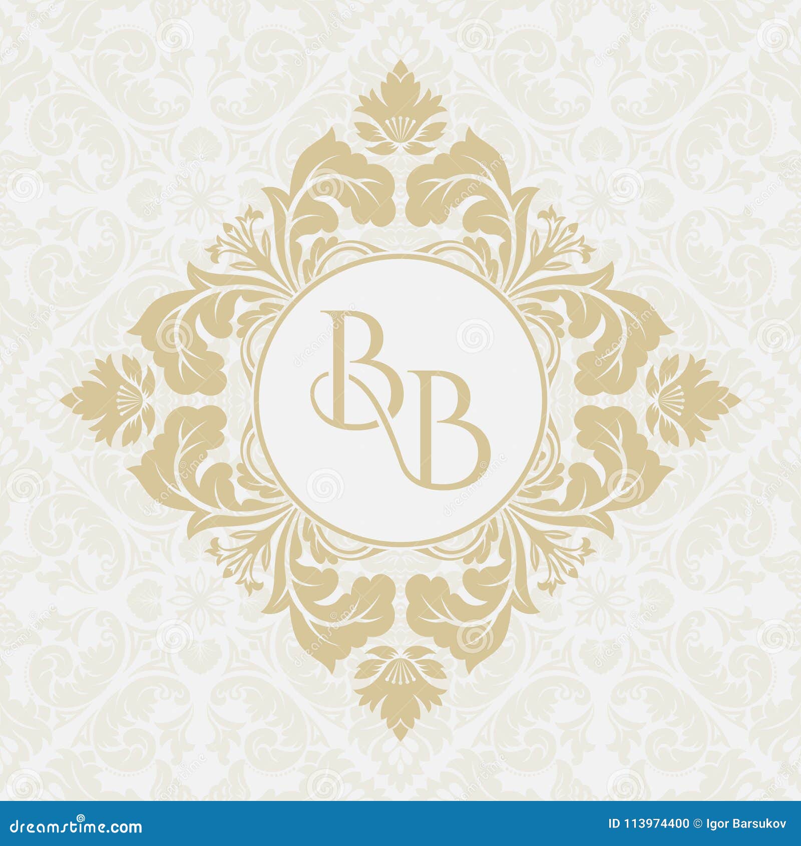 Monogram From Intertwining Letters Cartoon Vector | CartoonDealer.com ...