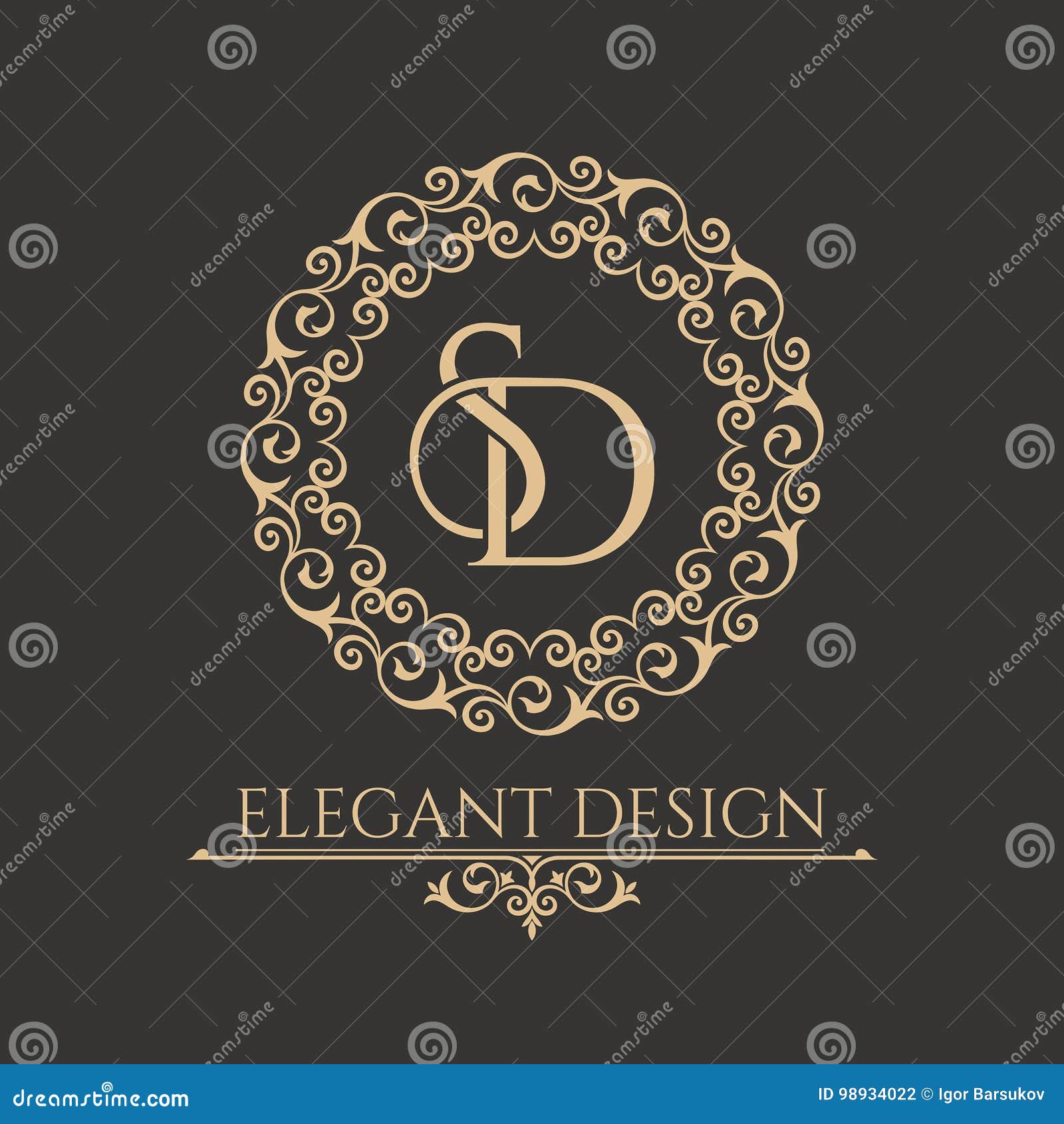 Monogram from Intertwining Letters SD Stock Vector - Illustration of ...