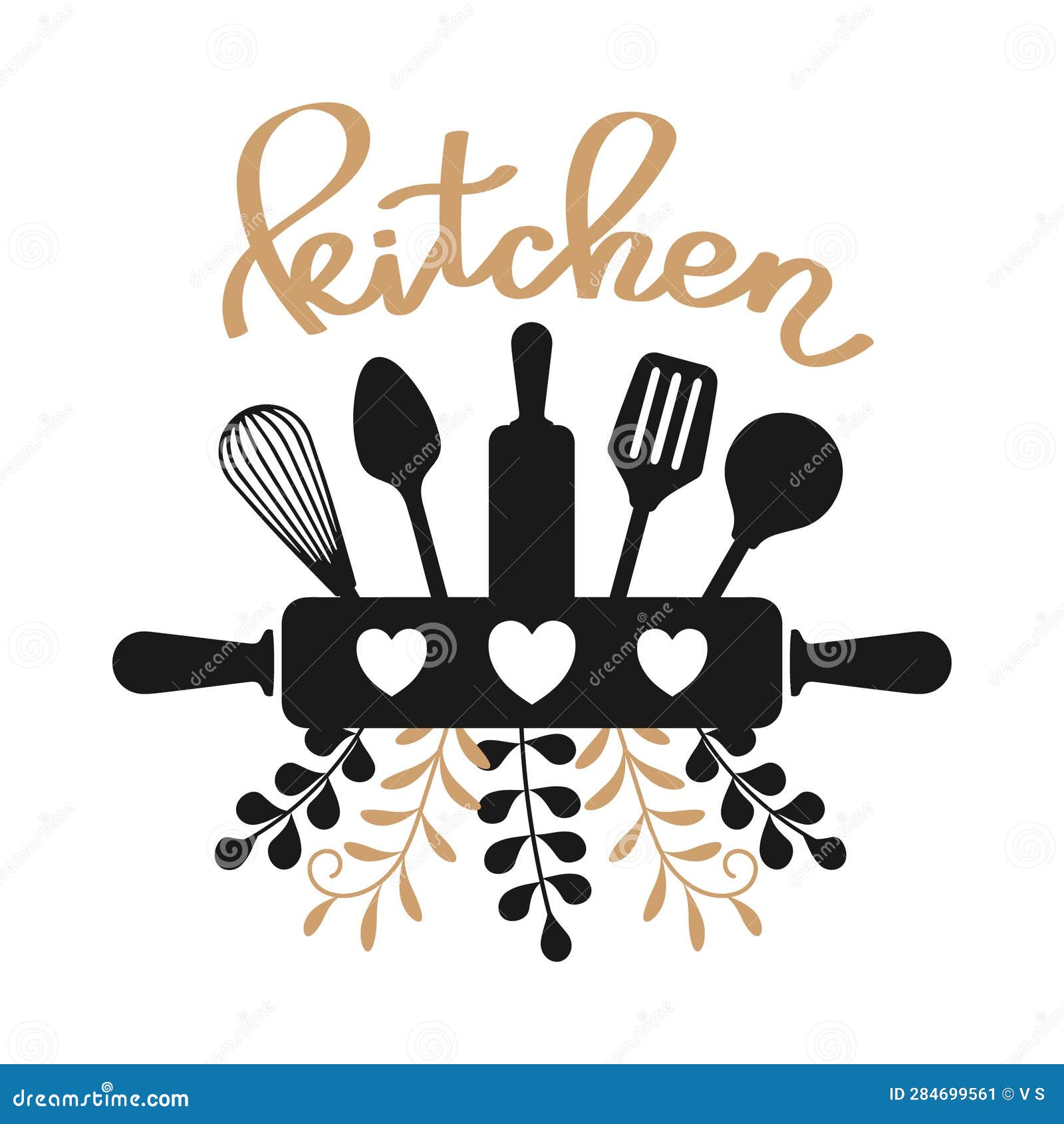 Monogram Kitchen Utensils, Kitchen Logo, Culinary Logo Silhouette ...