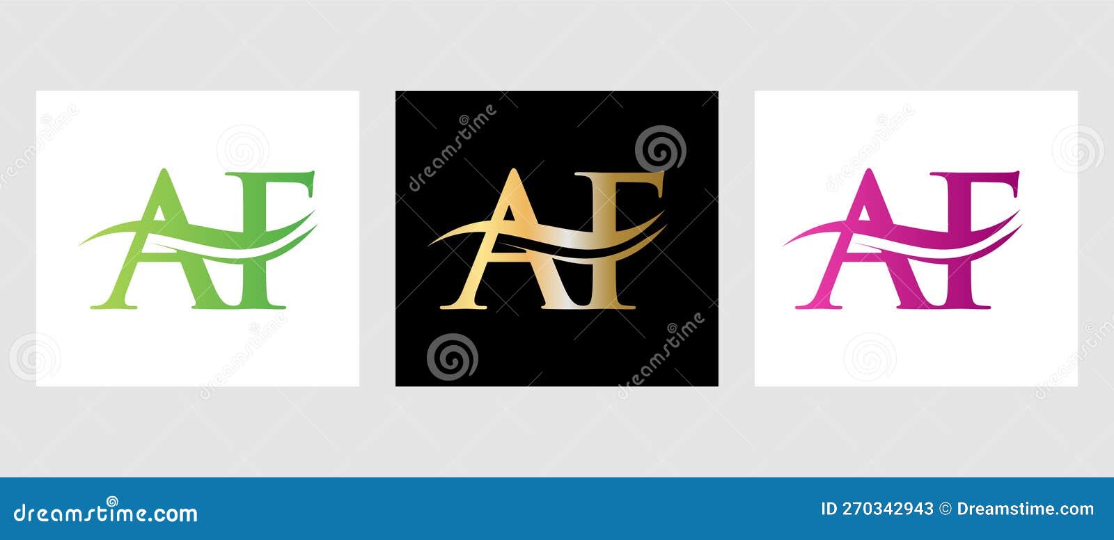 Monogram Letter AF Logo Design. AF Logotype Template Stock Vector ...