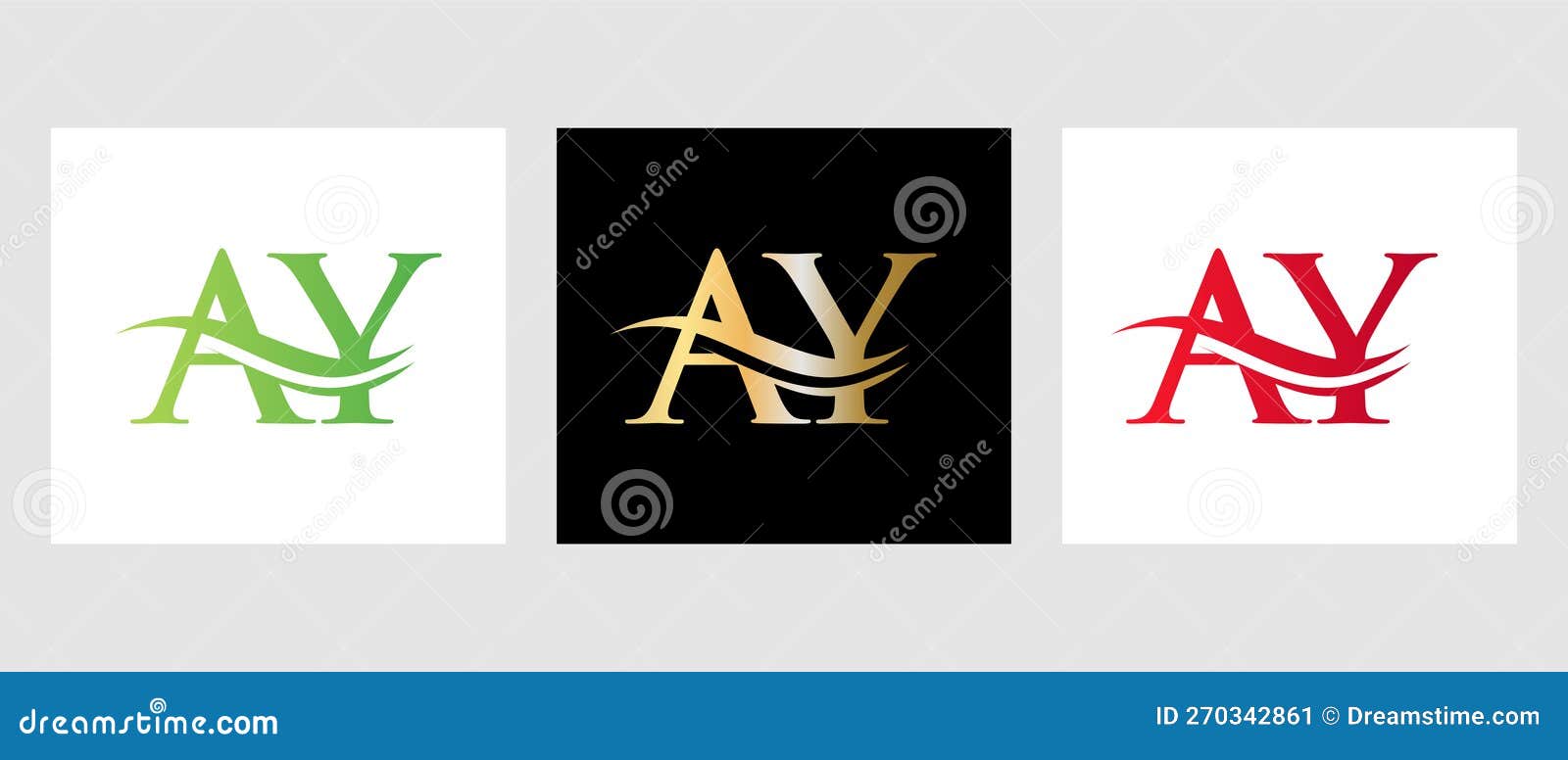 Monogram Letter AY Logo Design. AY Logotype Template Stock Vector ...