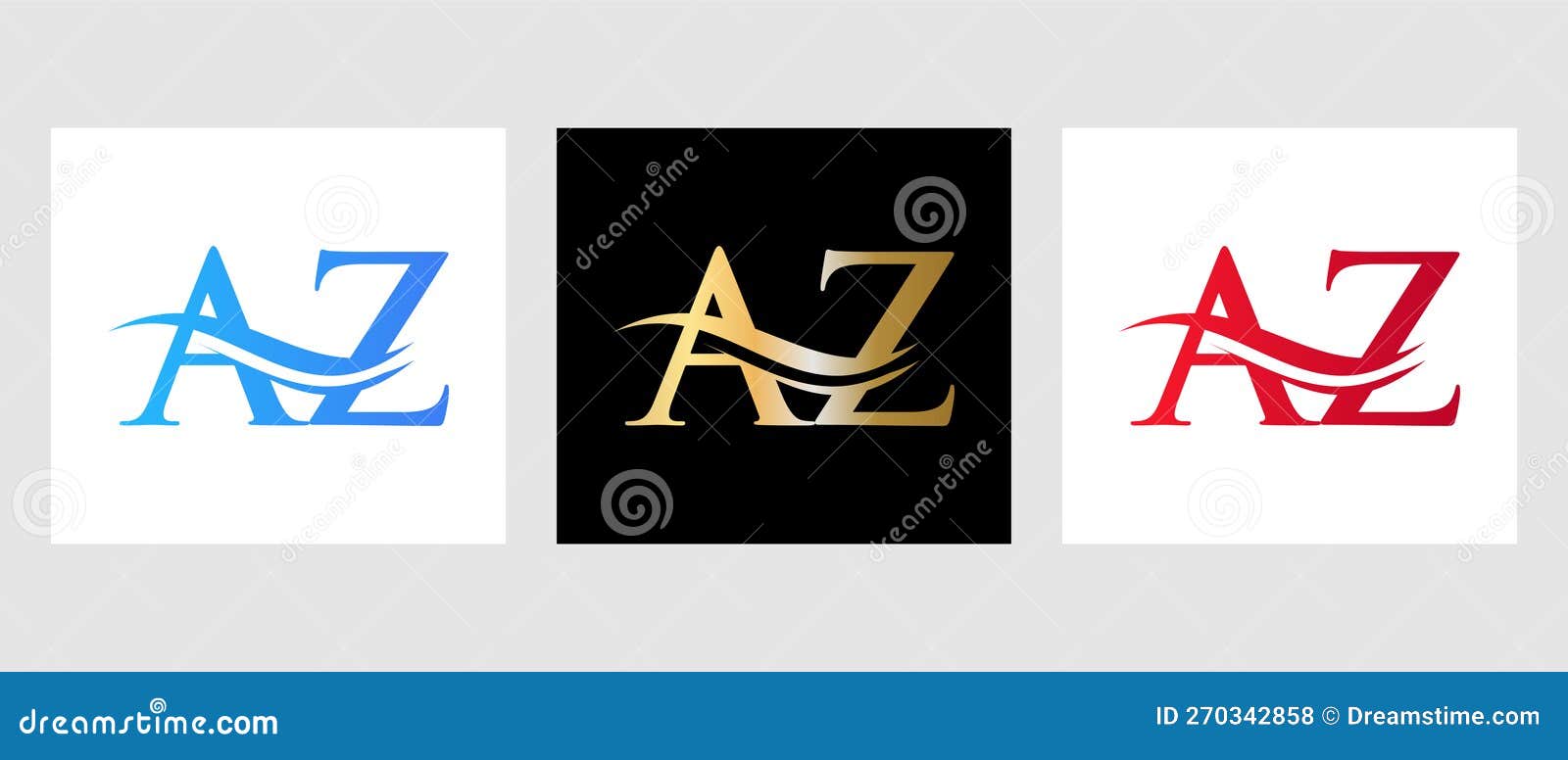 Monogram Letter AZ Logo Design. AZ Logotype Template Stock Vector ...