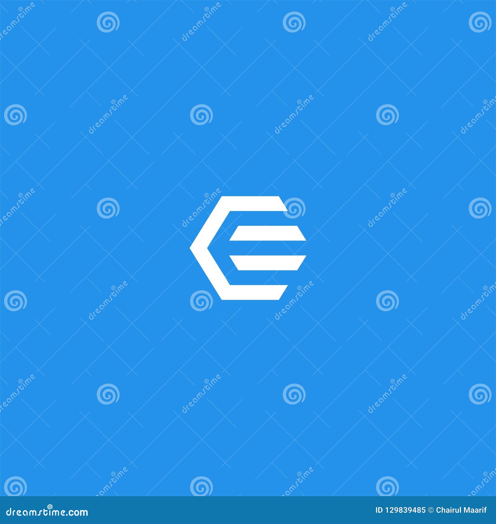 Monogram or Letter E Logo Design Stock Vector - Illustration of circle ...