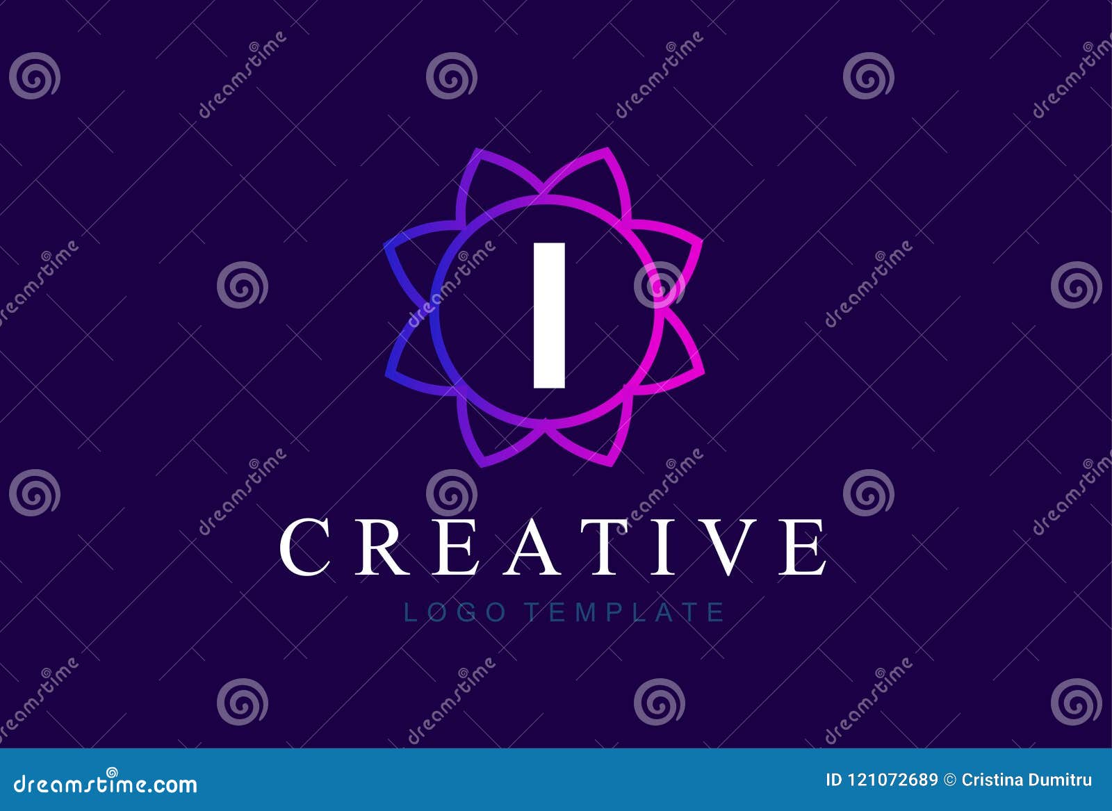 Monogram Letter I Initials Logo Stock Vector - Illustration of monogram ...