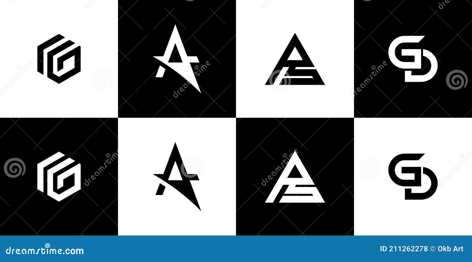 Monogram Letter Logo Design Vector Stock Vector - Illustration of ...