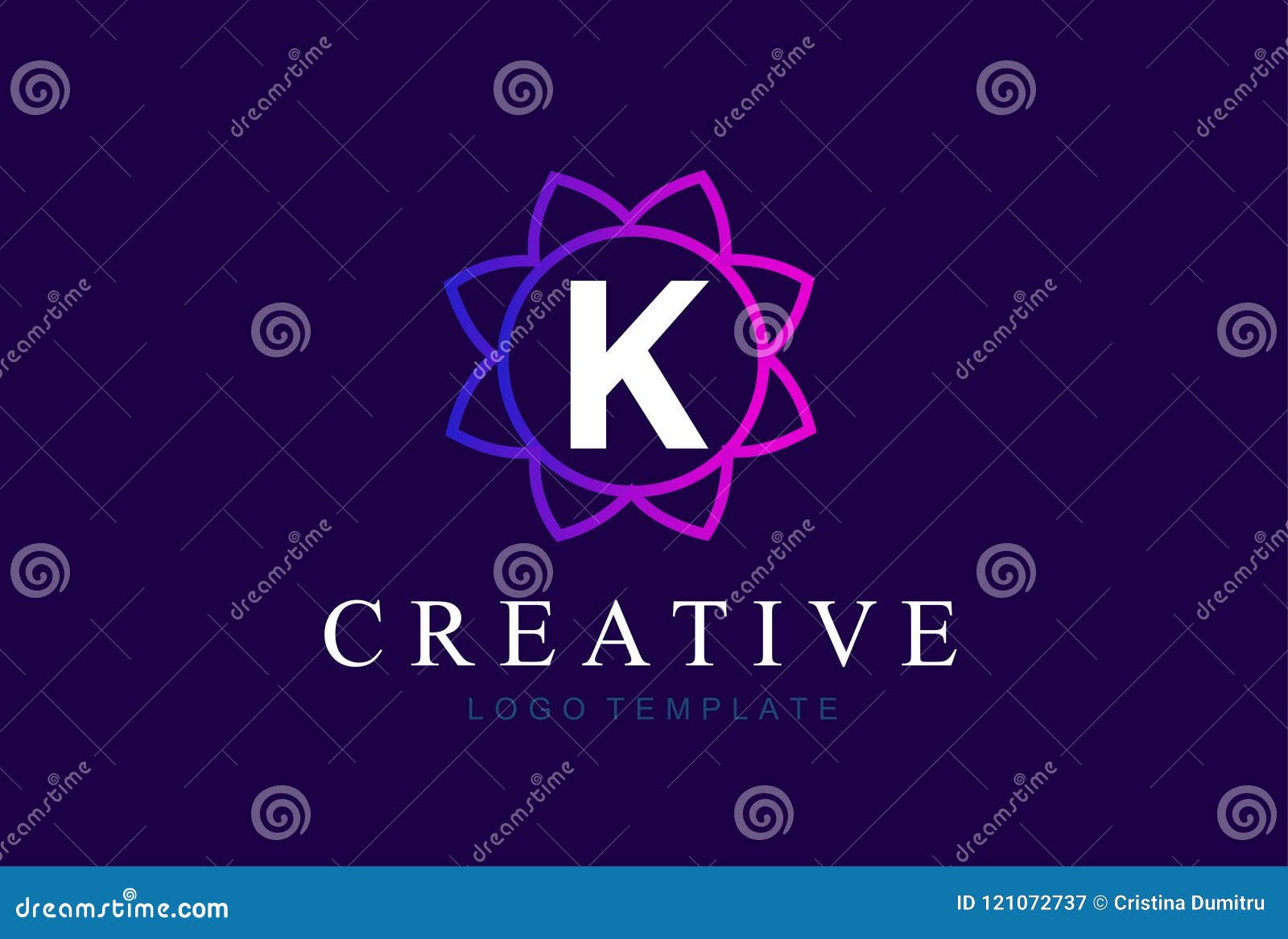 Monogram Letter K Initials Logo Stock Vector - Illustration of line ...