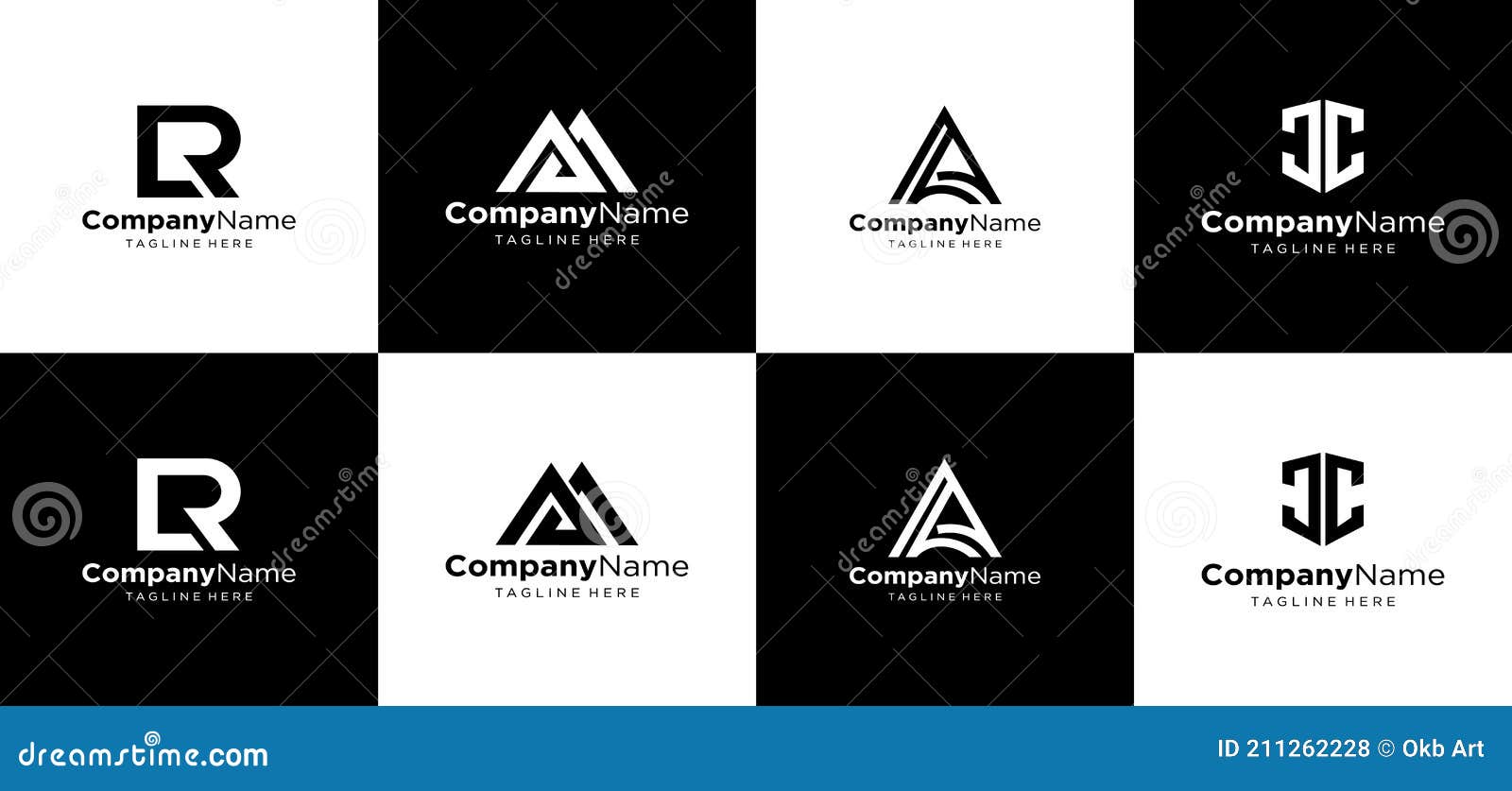 Monogram Letter Logo Design Vector Stock Vector - Illustration of ...