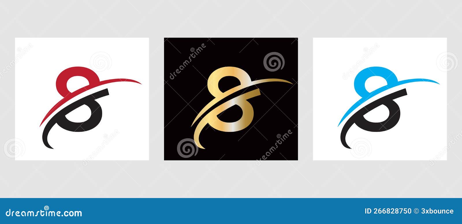 Monogram 8 Letter Logotype Symbol. Letter 8 Logo Design Template Stock ...