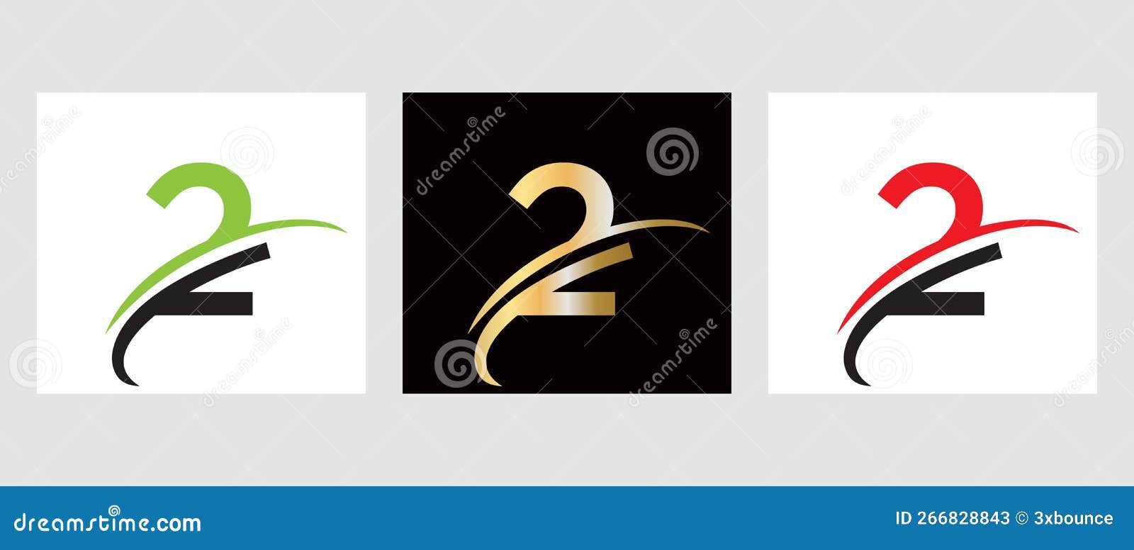 Monogram 2 Letter Logotype Symbol. Letter 2 Logo Design Template Stock ...