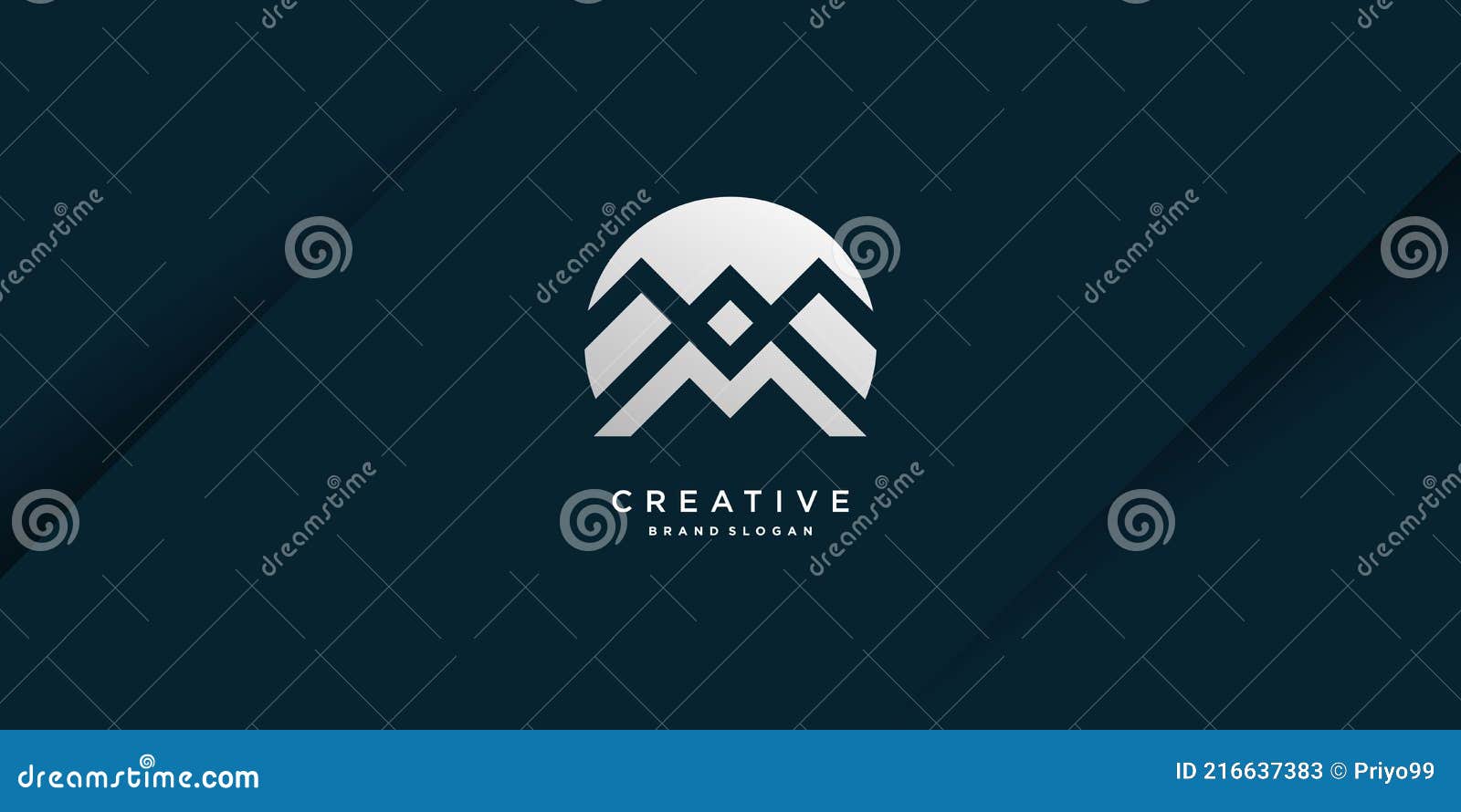 Monogram Letter M Logo with Modern Cool Creative Concept for Initial or ...