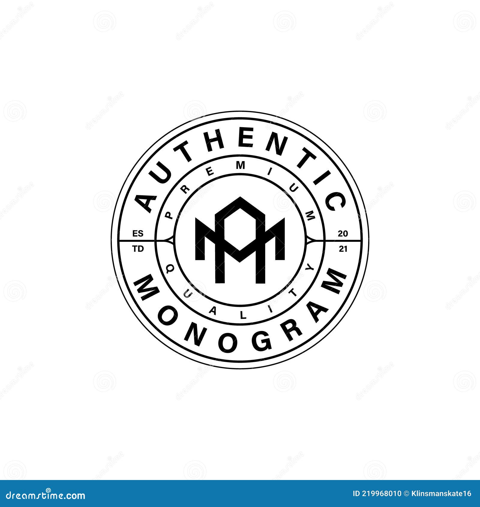 Monogram Letter Mark am Logo Design Isolated on White Background Stock ...