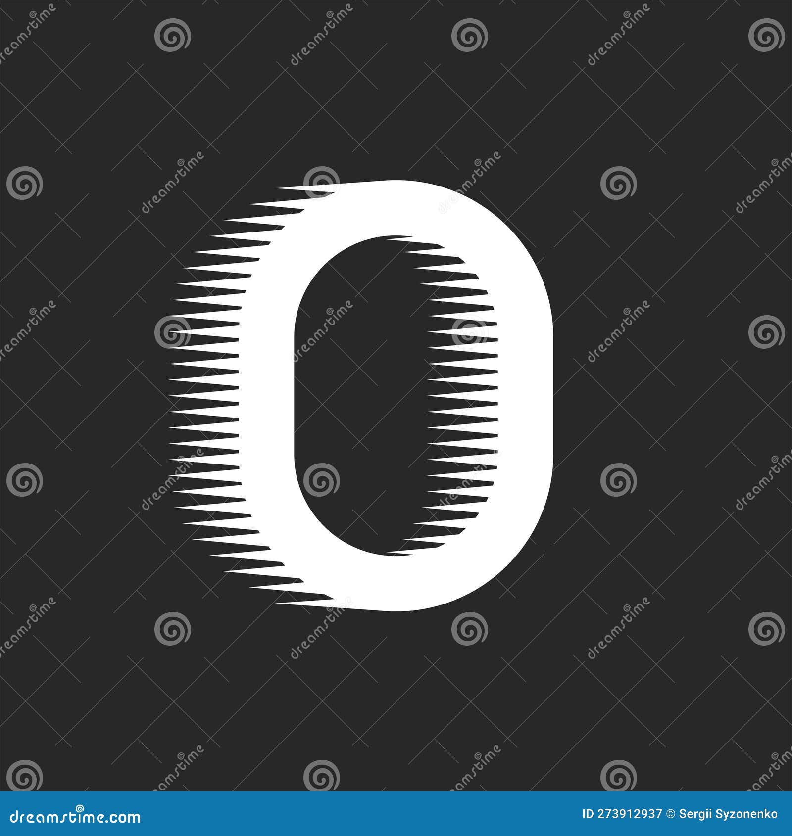 Monogram Letter O or Number Zero Logo with Fast Motion Effect, Identity ...