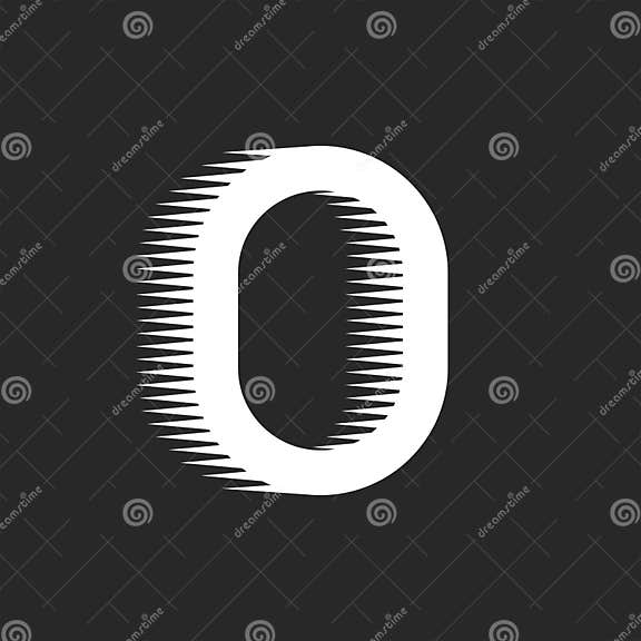 Monogram Letter O or Number Zero Logo with Fast Motion Effect, Identity ...
