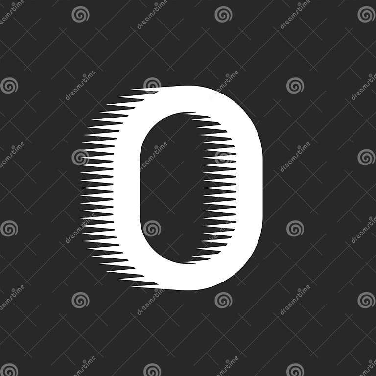 Monogram Letter O or Number Zero Logo with Fast Motion Effect, Identity ...