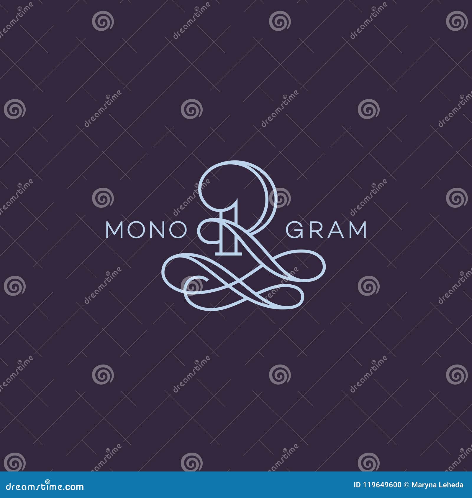 Monogram letter R stock vector. Illustration of design - 119649600