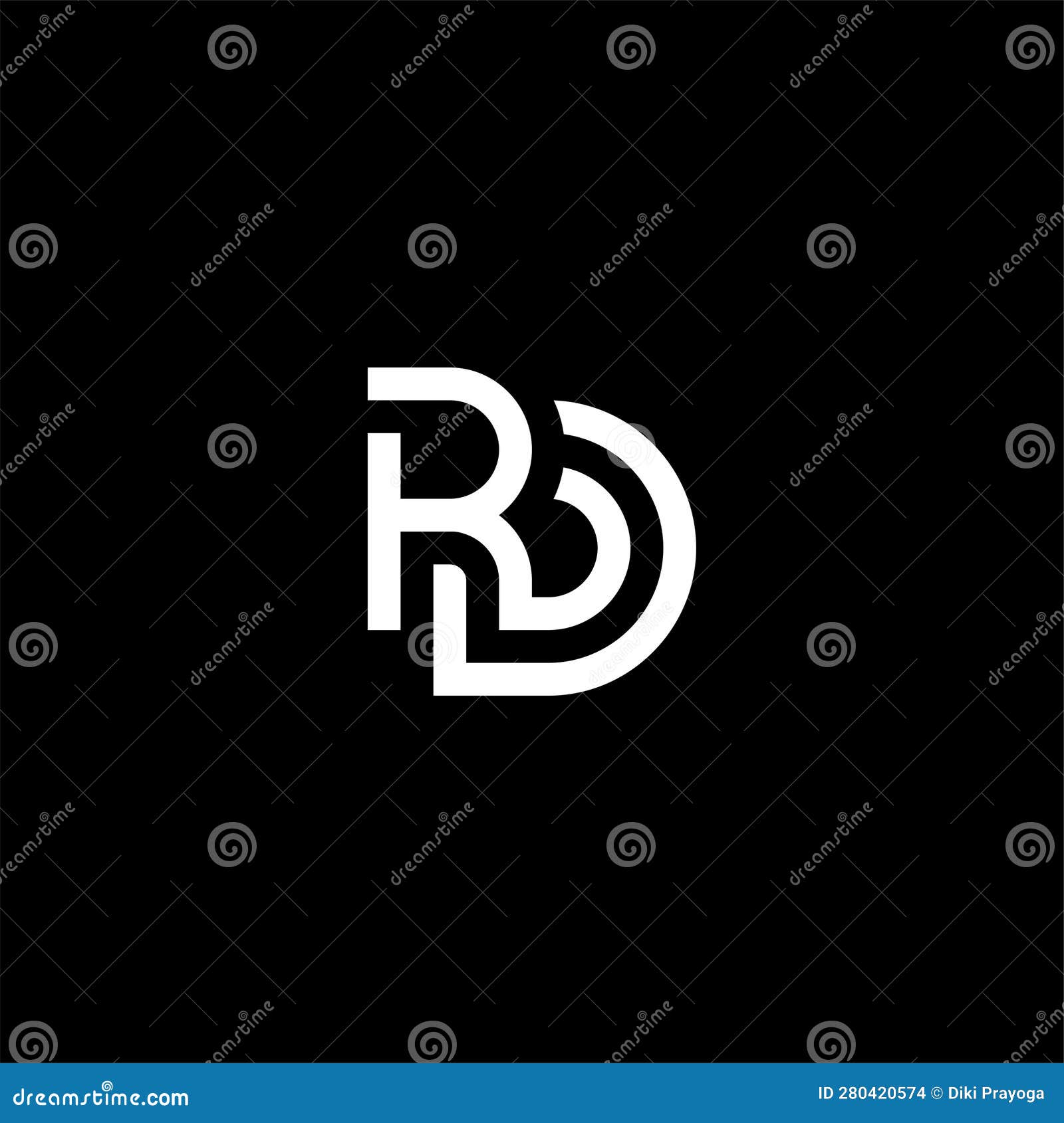 Monogram Letter RD Logo Icon Vector Template Stock Illustration ...