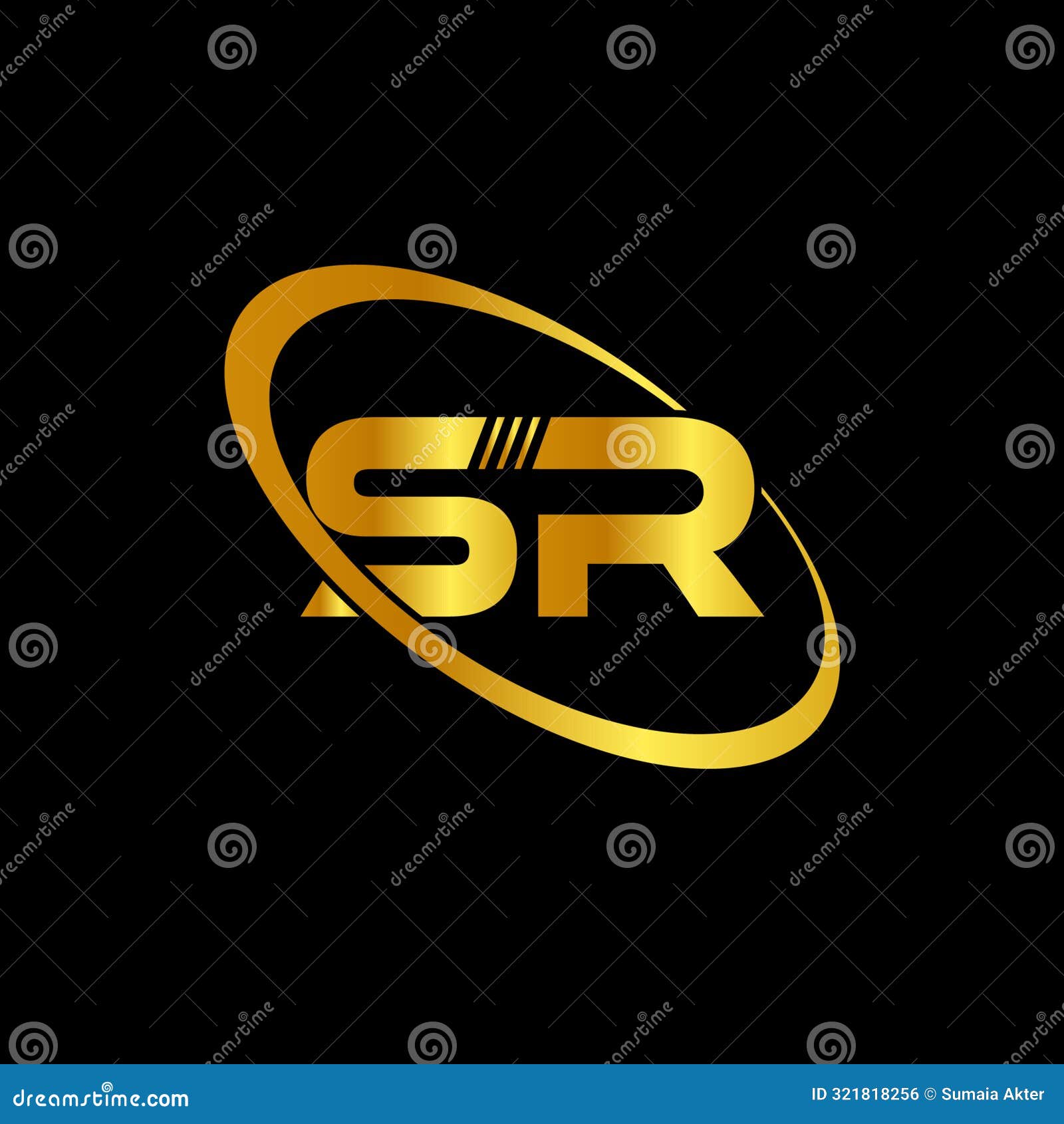 Monogram Letter SR Logo Design Vector Template Stock Vector - Illustration of modern, shape ...