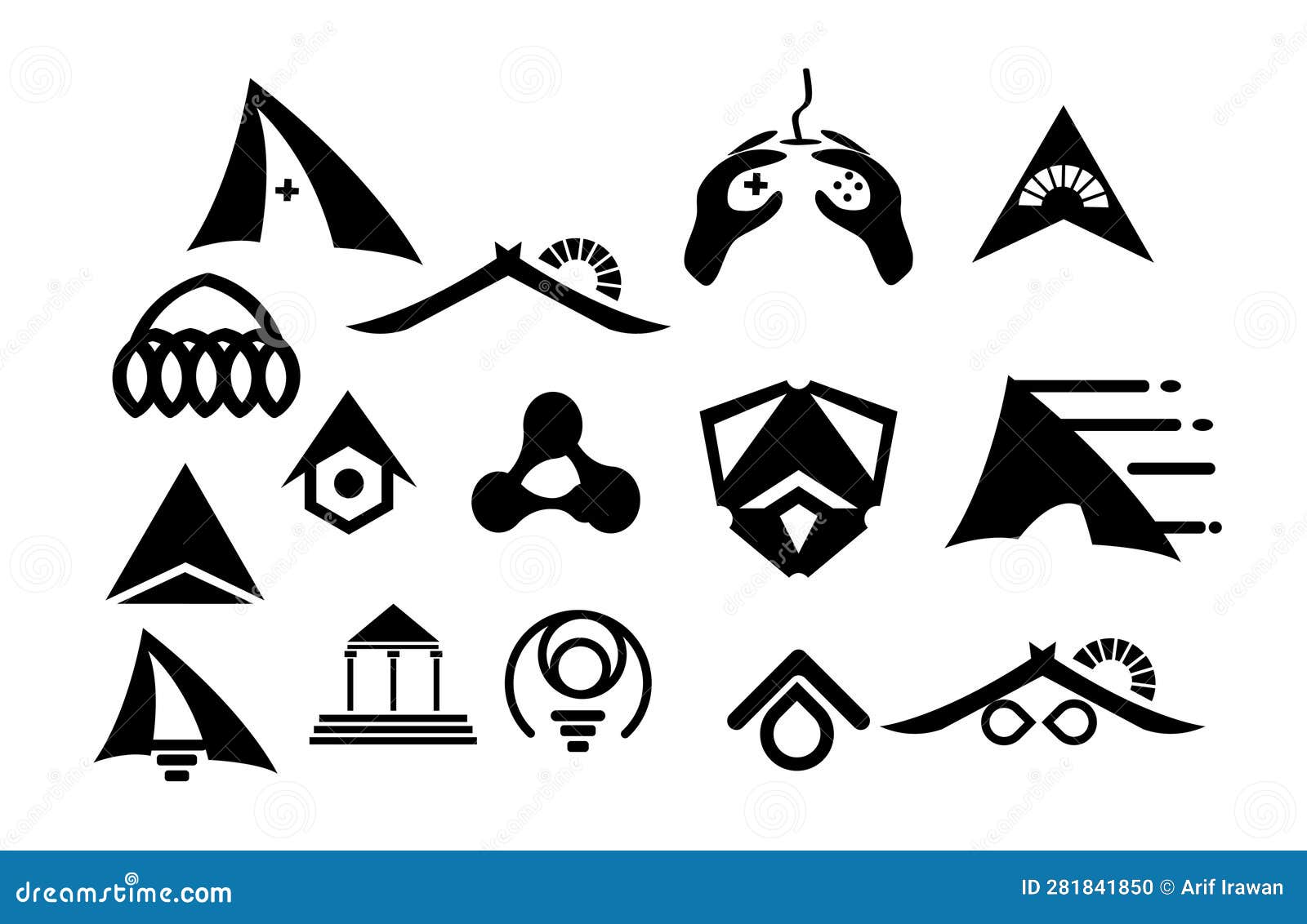 MONOGRAM LETTER TYPE a LOGO DESIGN Stock Vector - Illustration of ...