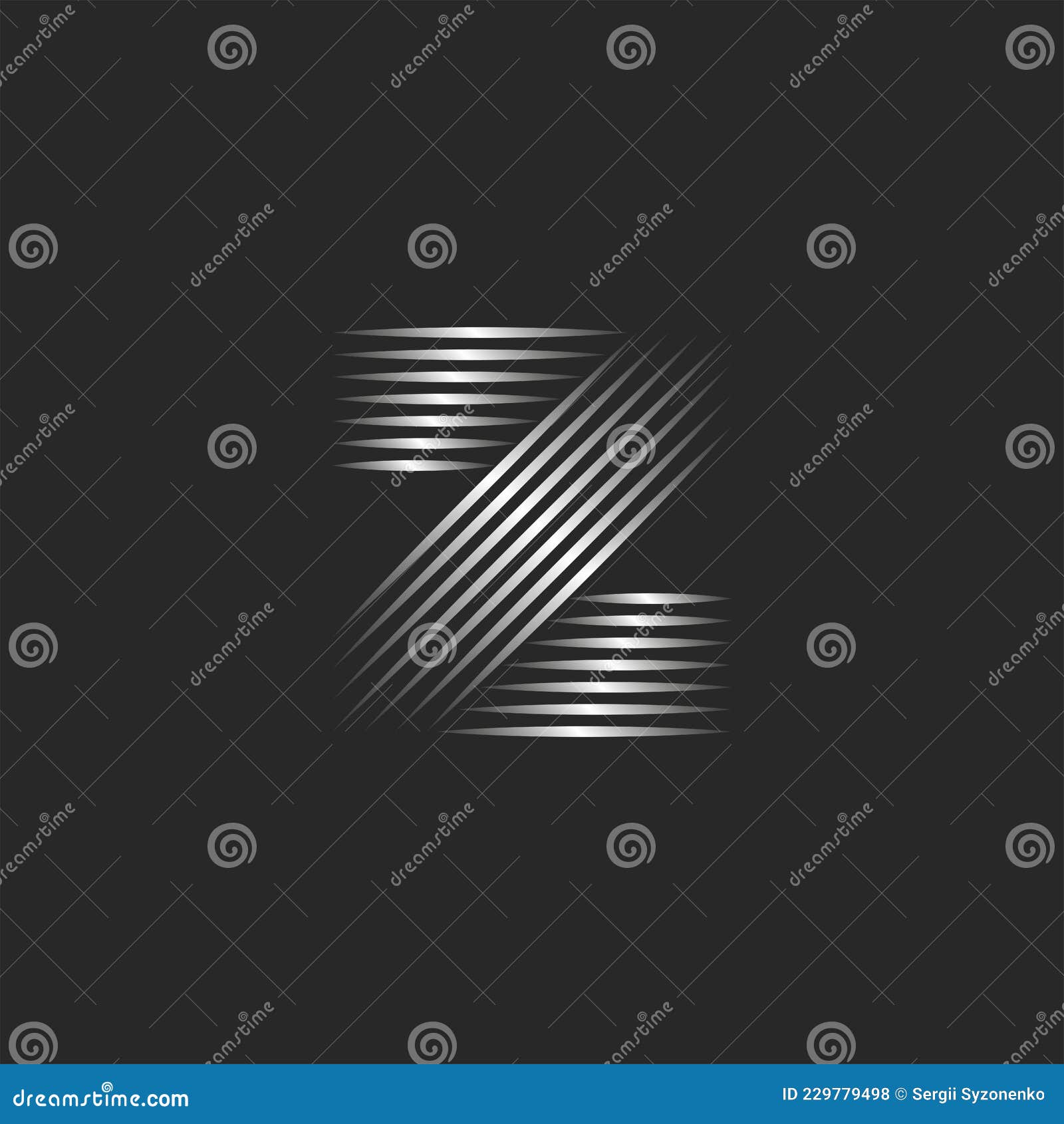 Monogram Letter Z Logo Initial Creative Symbol, Parallel Thin Lines ...