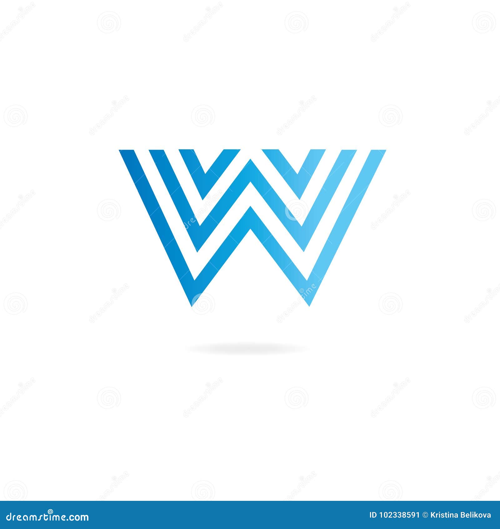 Monogram Letters W Logo. Design Template Elements. Stock Vector ...