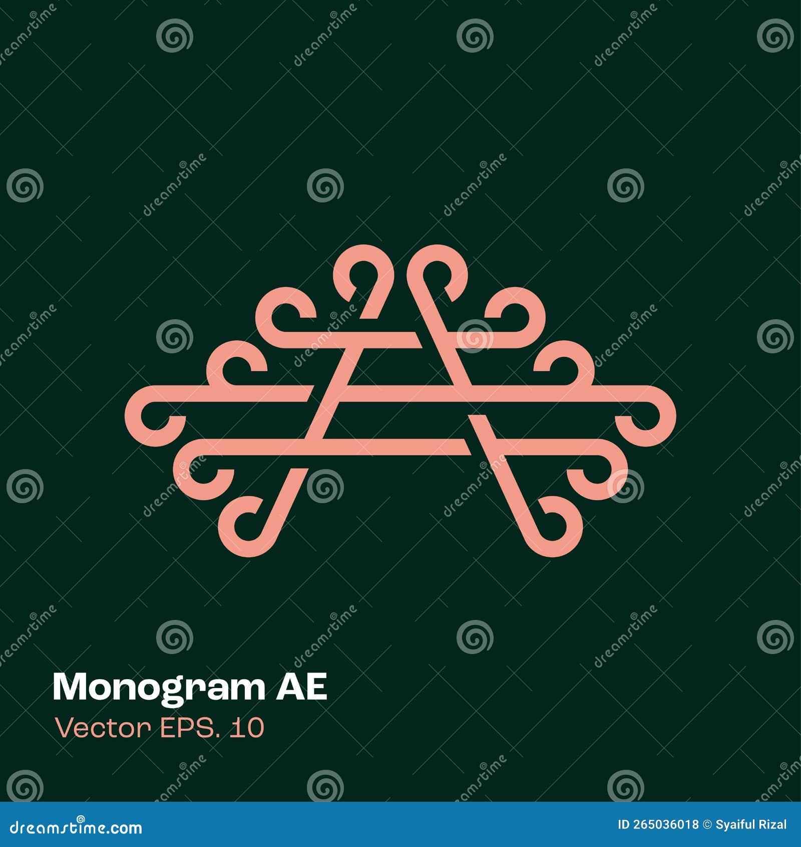 Vector Monogram AE Logo stock illustration. Illustration of vector ...