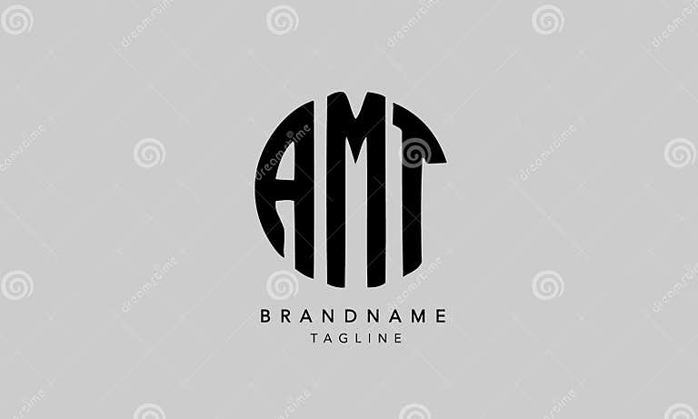 Monogram logo AMT stock vector. Illustration of logo - 206215421