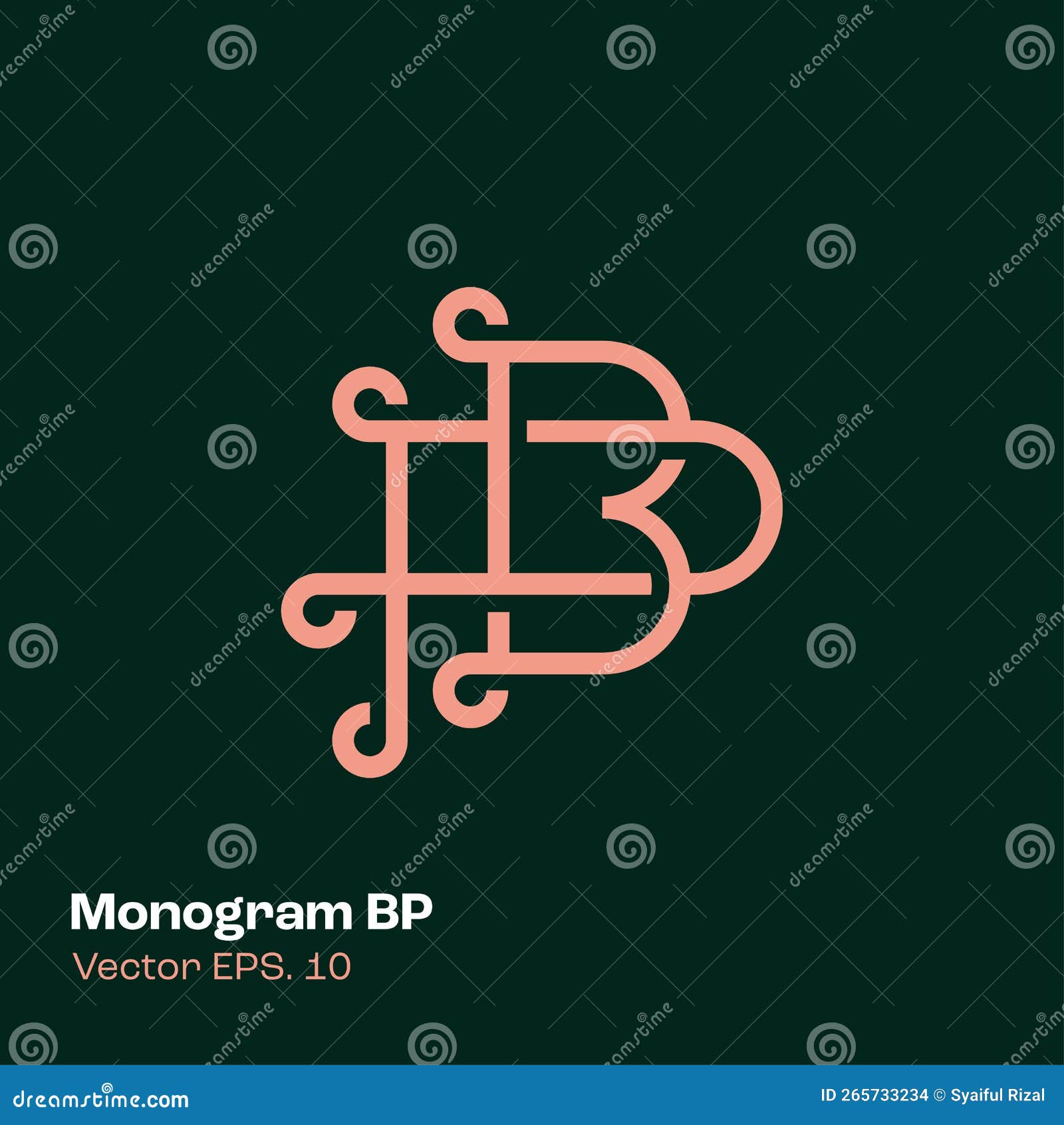 Monogram Logo BP stock illustration. Illustration of abstract - 265733234
