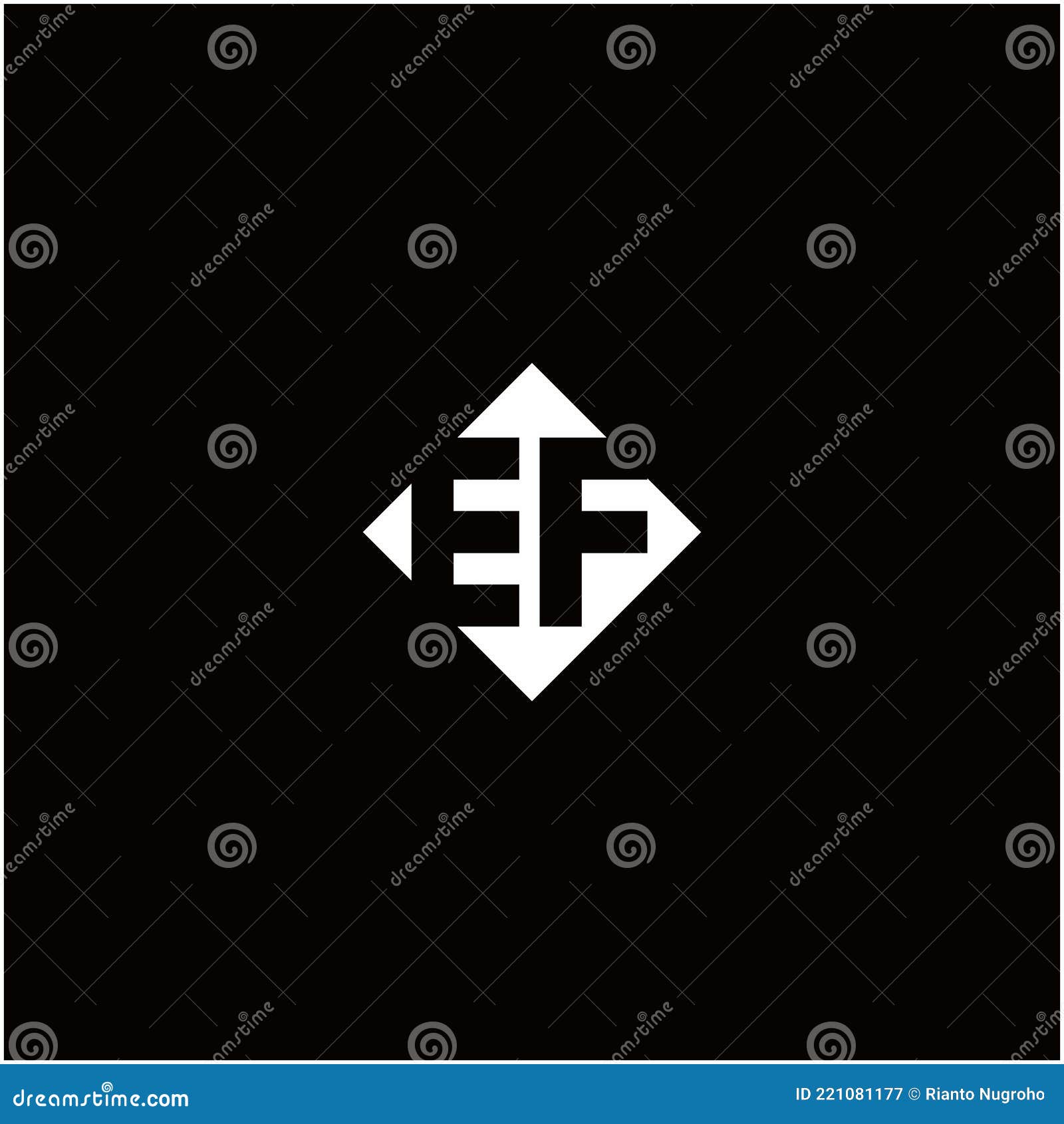 Monogram Logo Design with Diamond Square Shape Stock Vector ...
