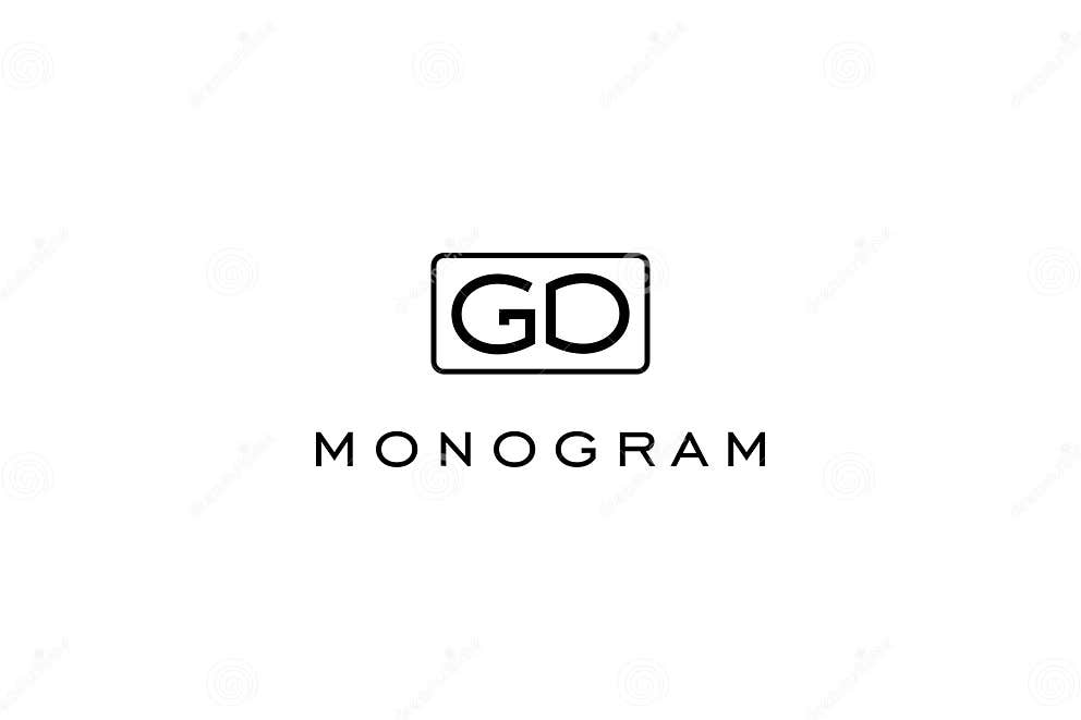 Monogram logo design stock vector. Illustration of editable - 350807031