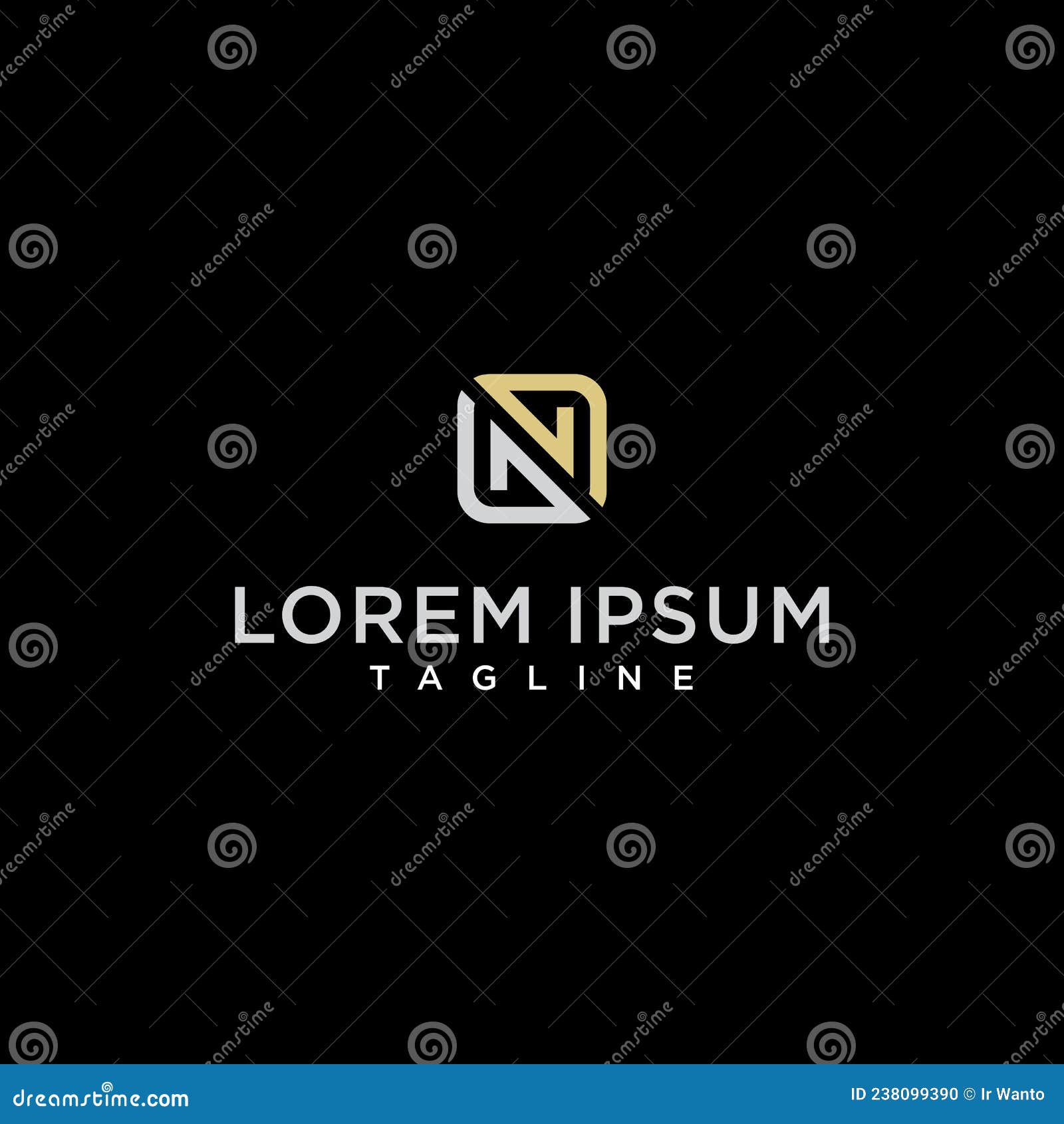 On Monogram Logo Design Inspiration Stock Vector - Illustration of logo ...